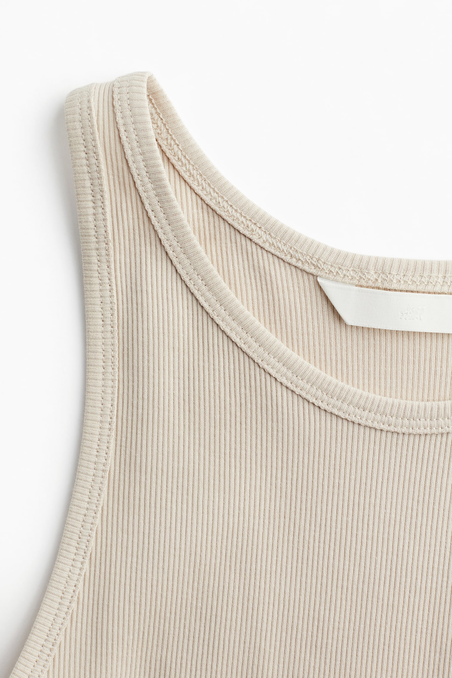 Ribbed Tank Top - Light beige - Ladies | H&M US