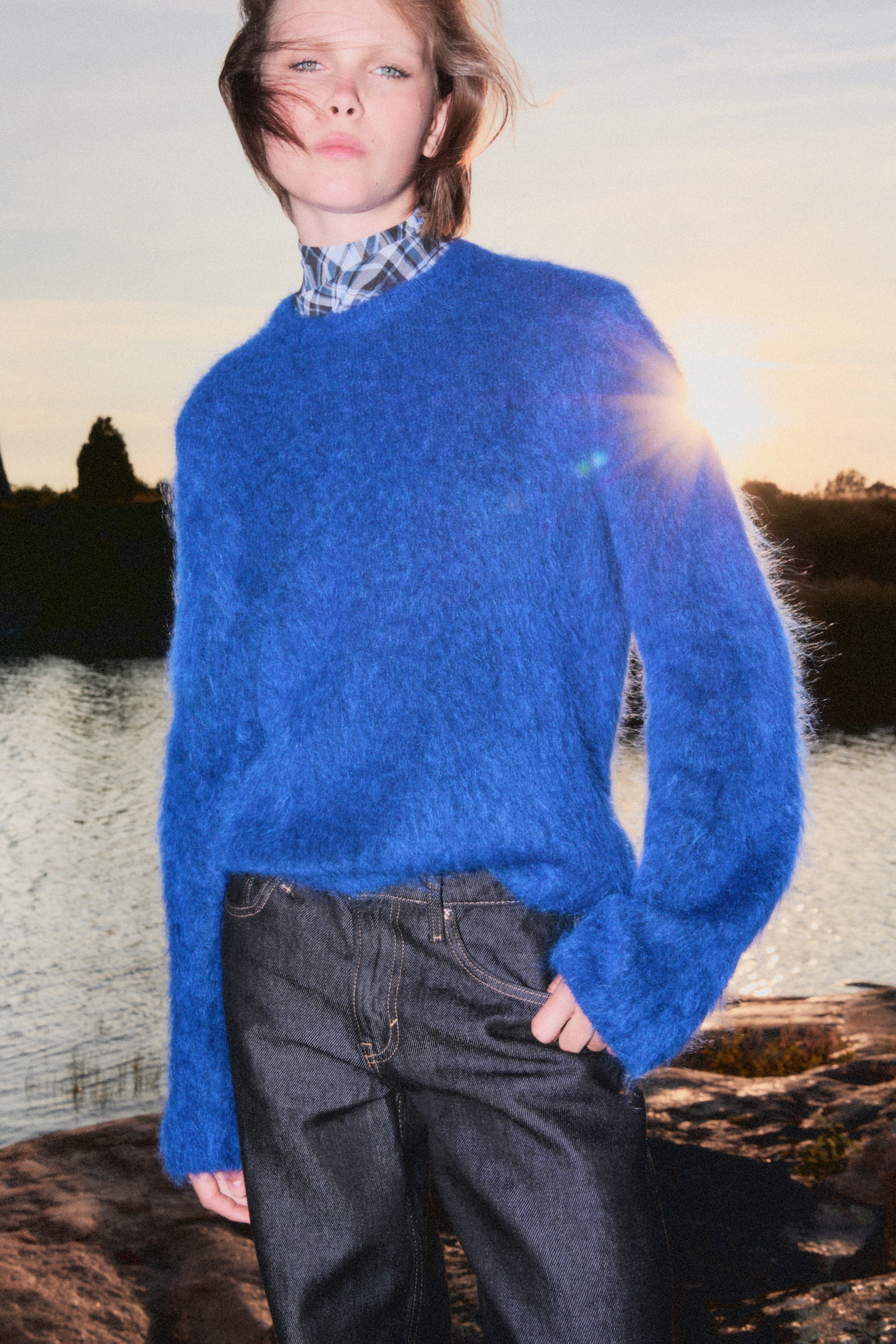 Women's Bright blue Mohair-blend jumper | H&M SG
