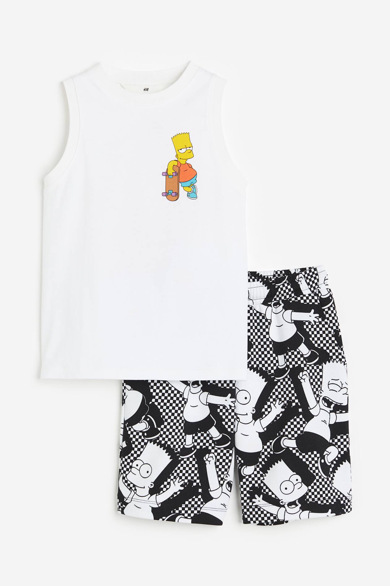 2 Parçalı Baskılı Set - Beyaz/Simpsonlar - ÇOCUK | H&M TR