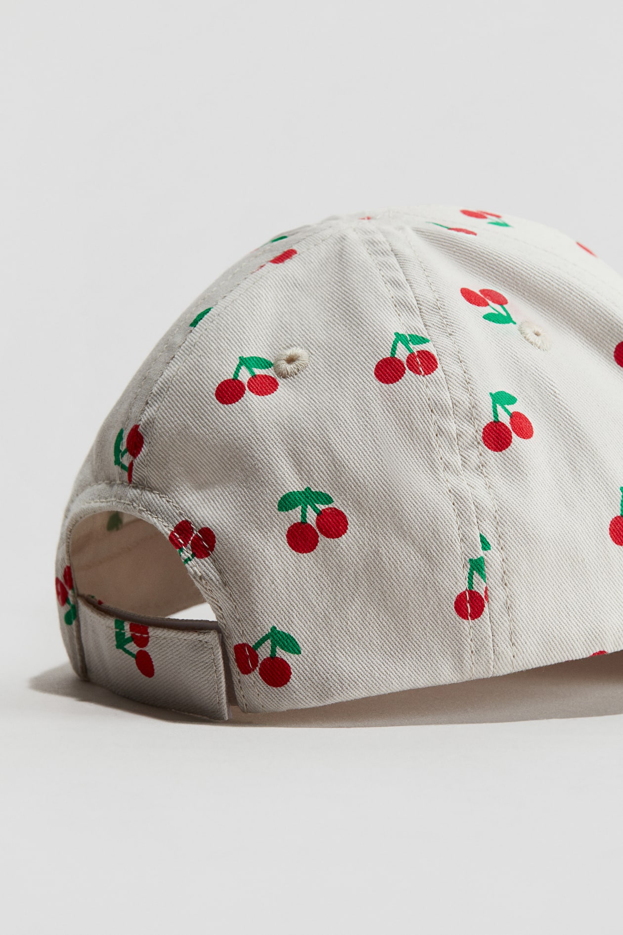 White/cherries Printed Cotton Cap for kids | H&M US
