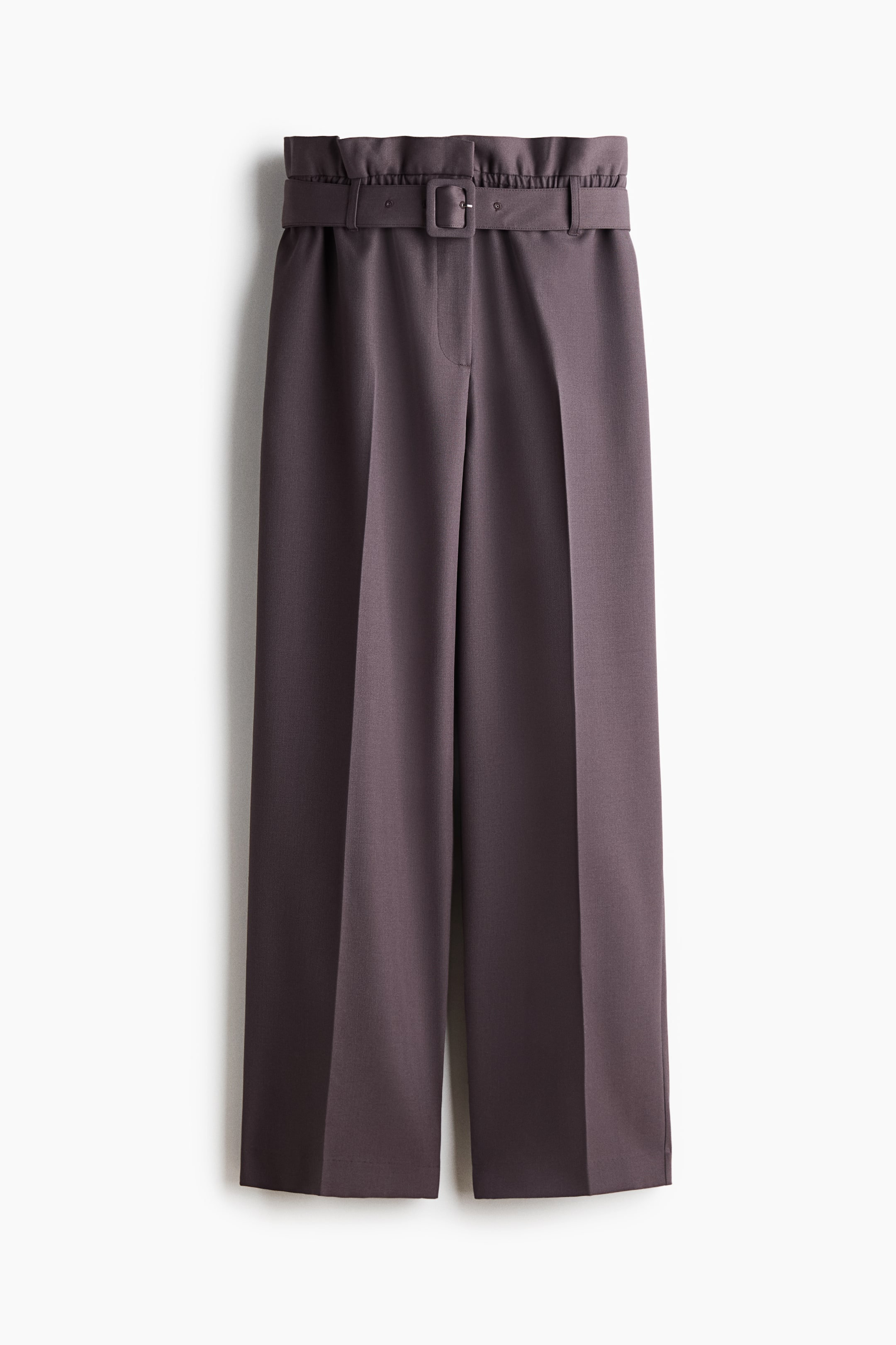 Belted Wool-Blend Pants - Dusty purple - Ladies | H&M US