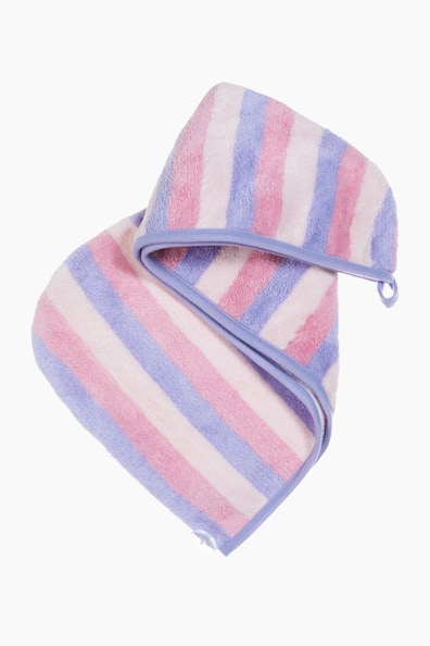 Microfiber Hair Wrap - Pink/striped - Beauty all | H&M US