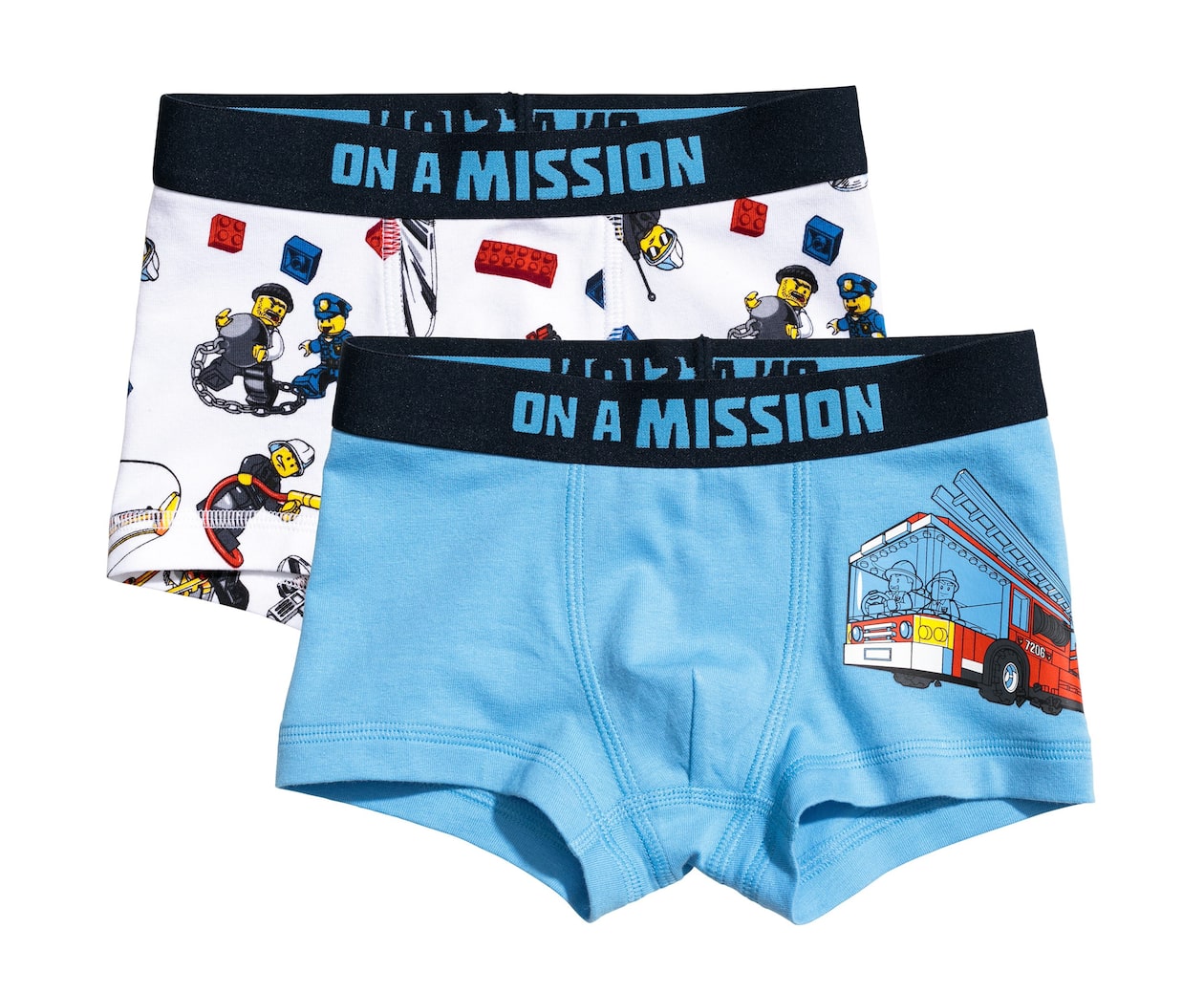 2-pack boxer shorts - Light blue/Lego - Kids | H&M IN