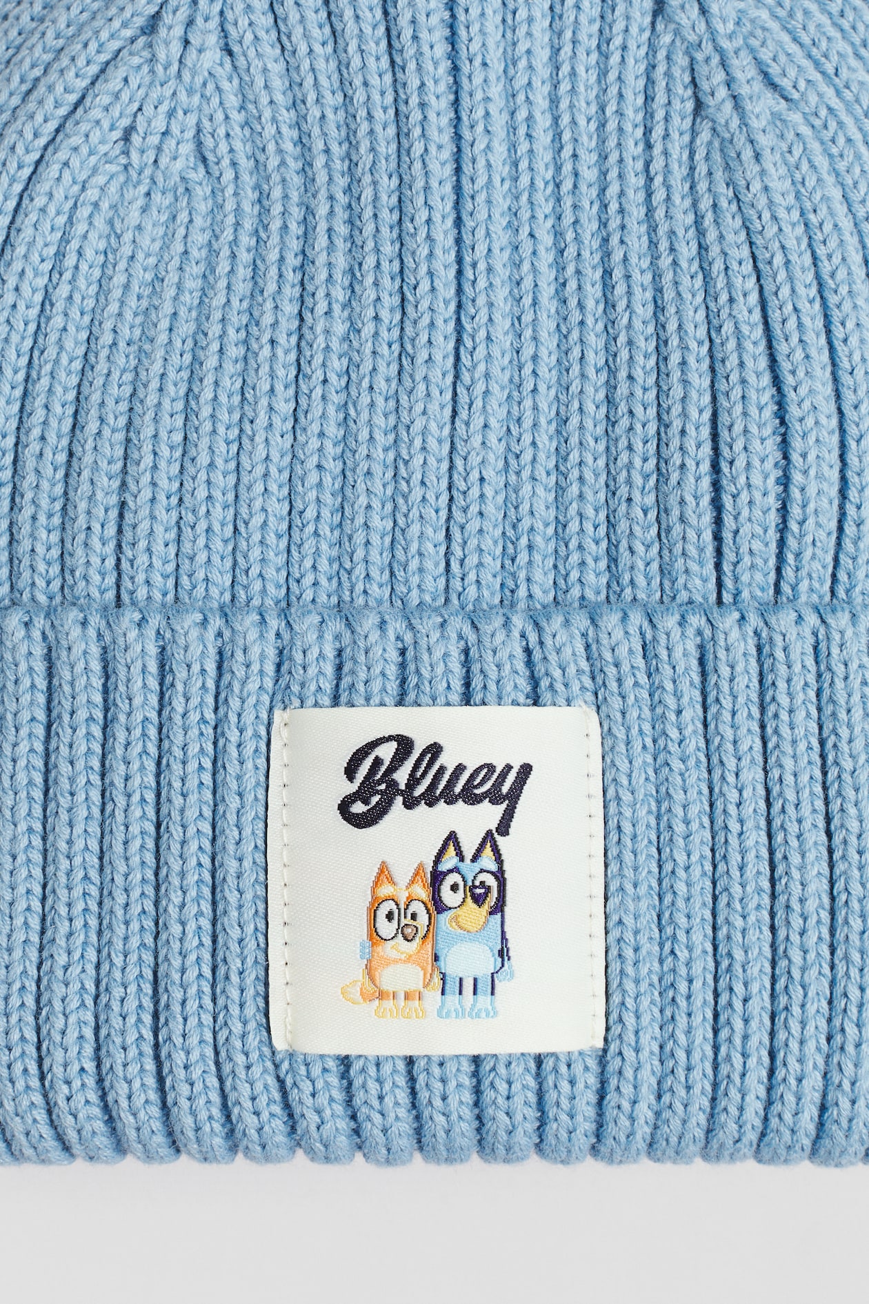 Dusty blue/Bluey Appliquéd beanie for kids | H&M GB