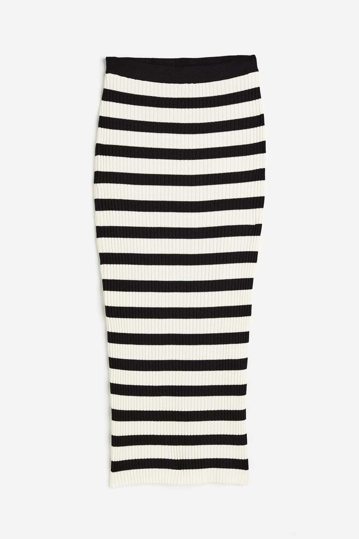 Women's Cream/striped Rib-knit Skirt | H&M US