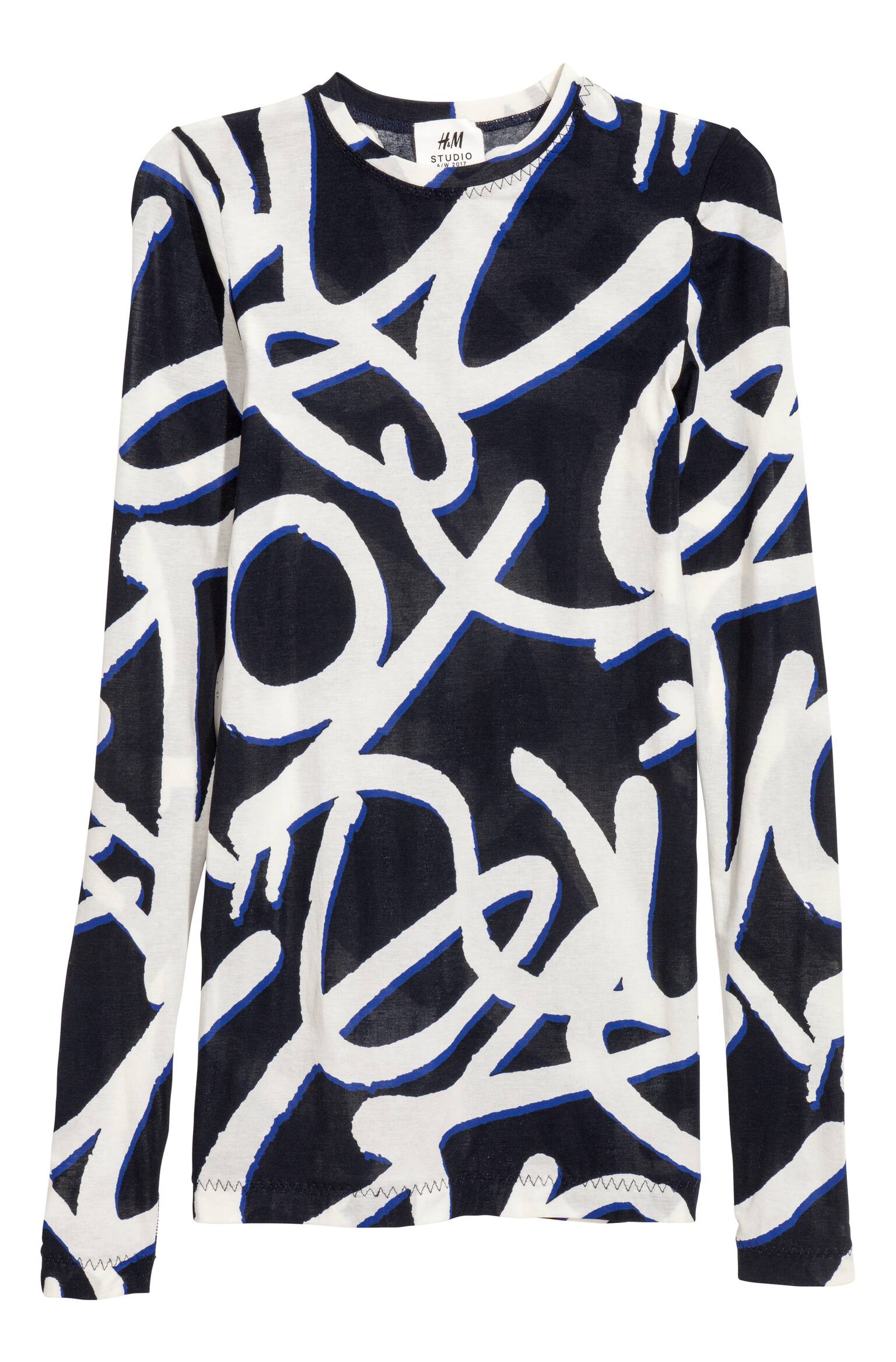 Pima Cotton Top - Dark blue - Ladies | H&M US