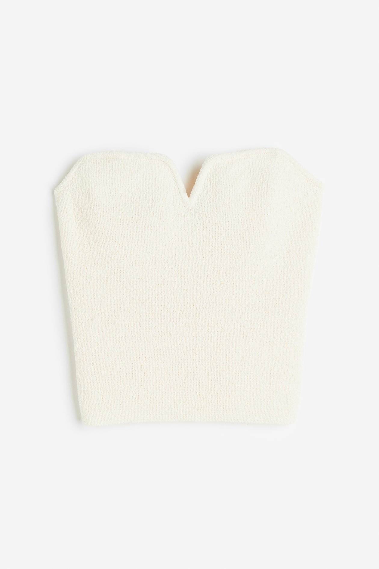 Women's Cream Textured-knit tube top | H&M GB