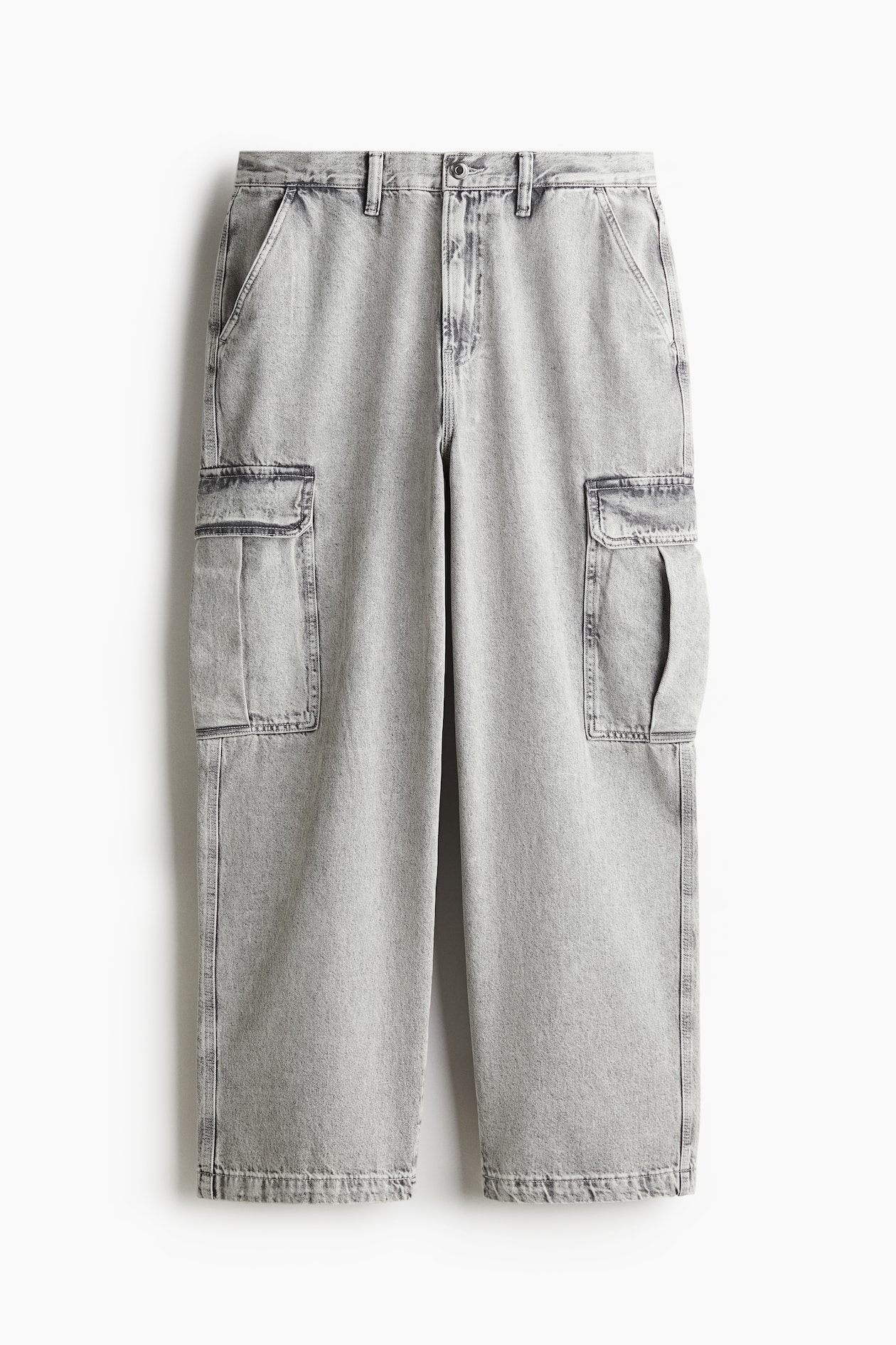 Men’s Pale denim gray Loose Cargo Jeans | H&M CA
