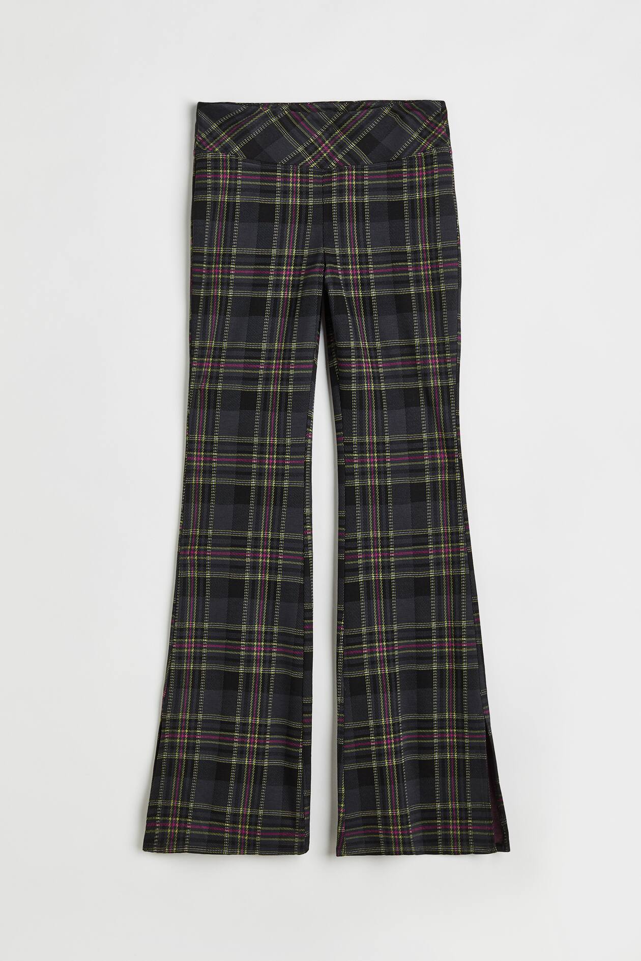 Helanke zvoncare - Tamnosiva/karirano - Ladies | H&M RS