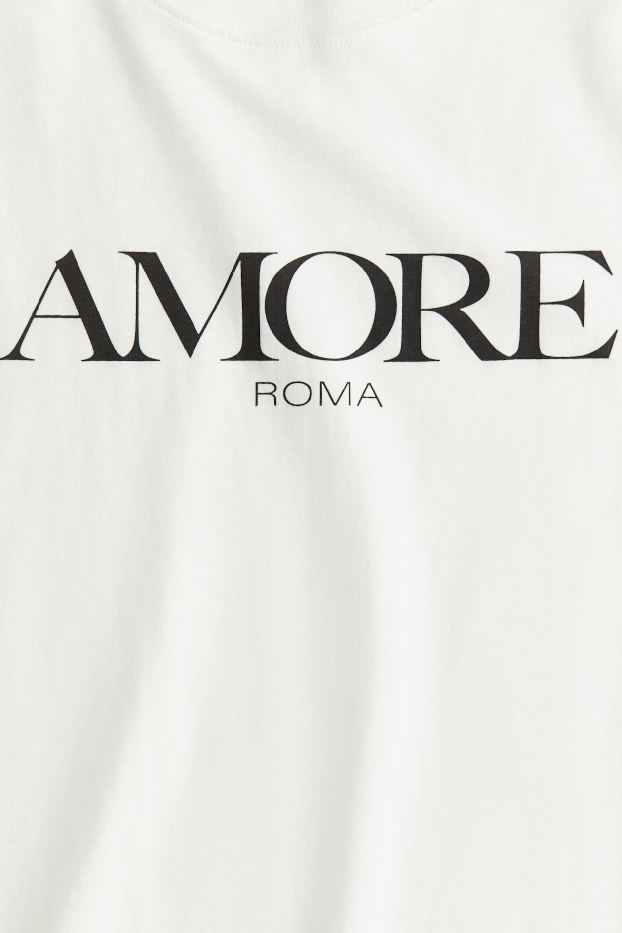 T-Shirt with Motif - White/Amore - Ladies | H&M PH