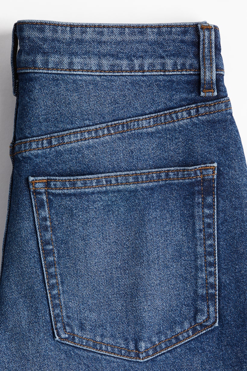 High Rise Wide-cut Jeans - Denim blue - Ladies | H&M US
