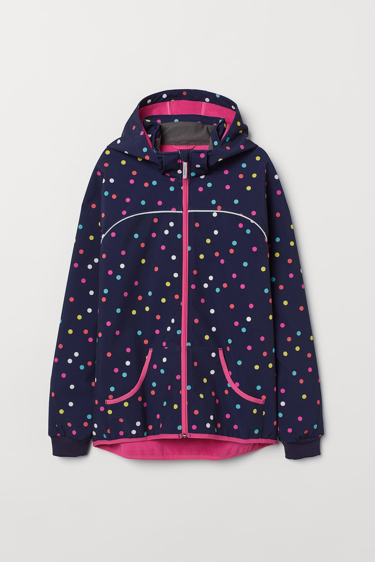 Veste softshell - Bleu foncé/pois - ENFANT | H&M FR