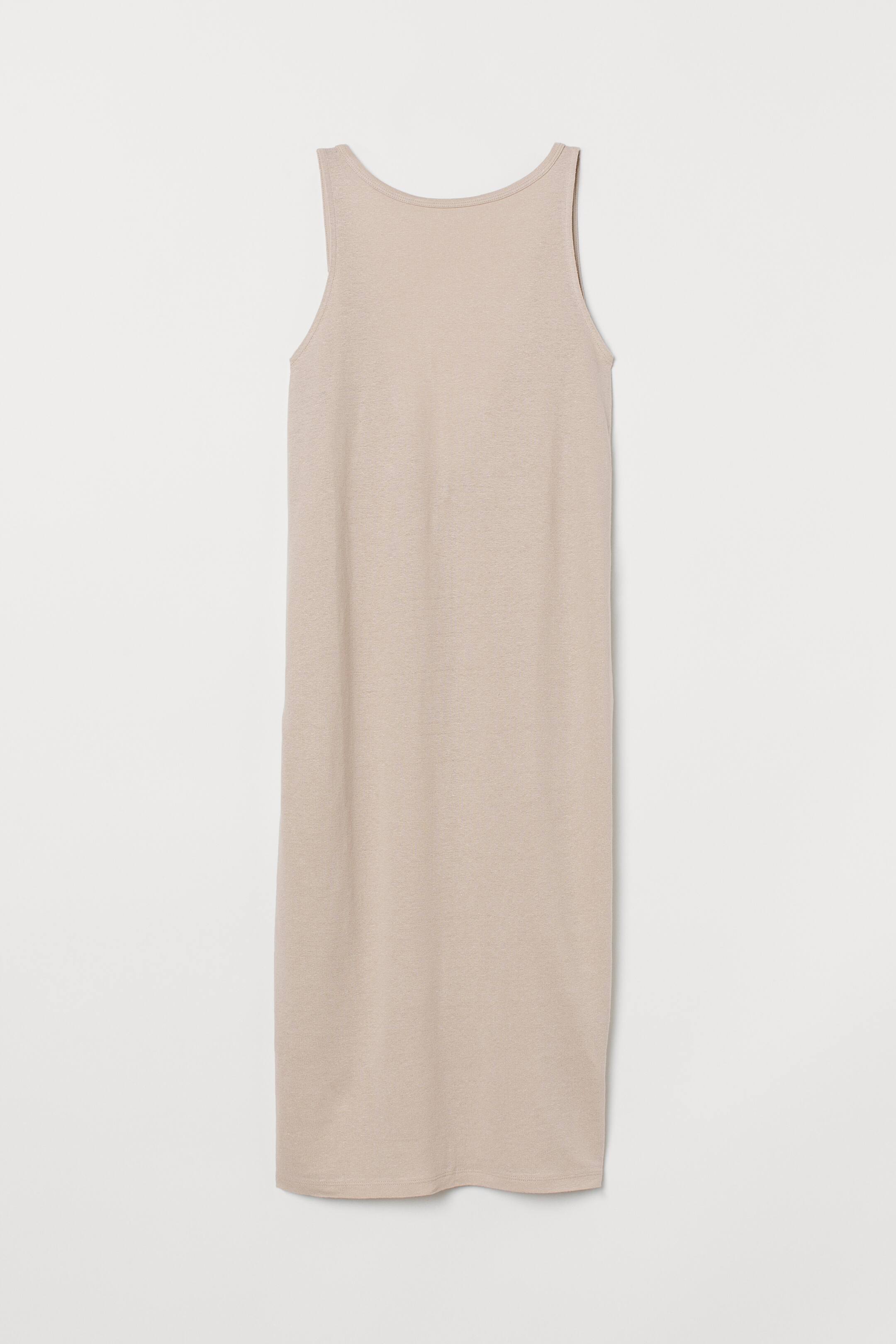 Robe en lin mélangé - Beige clair - FEMME | H&M FR