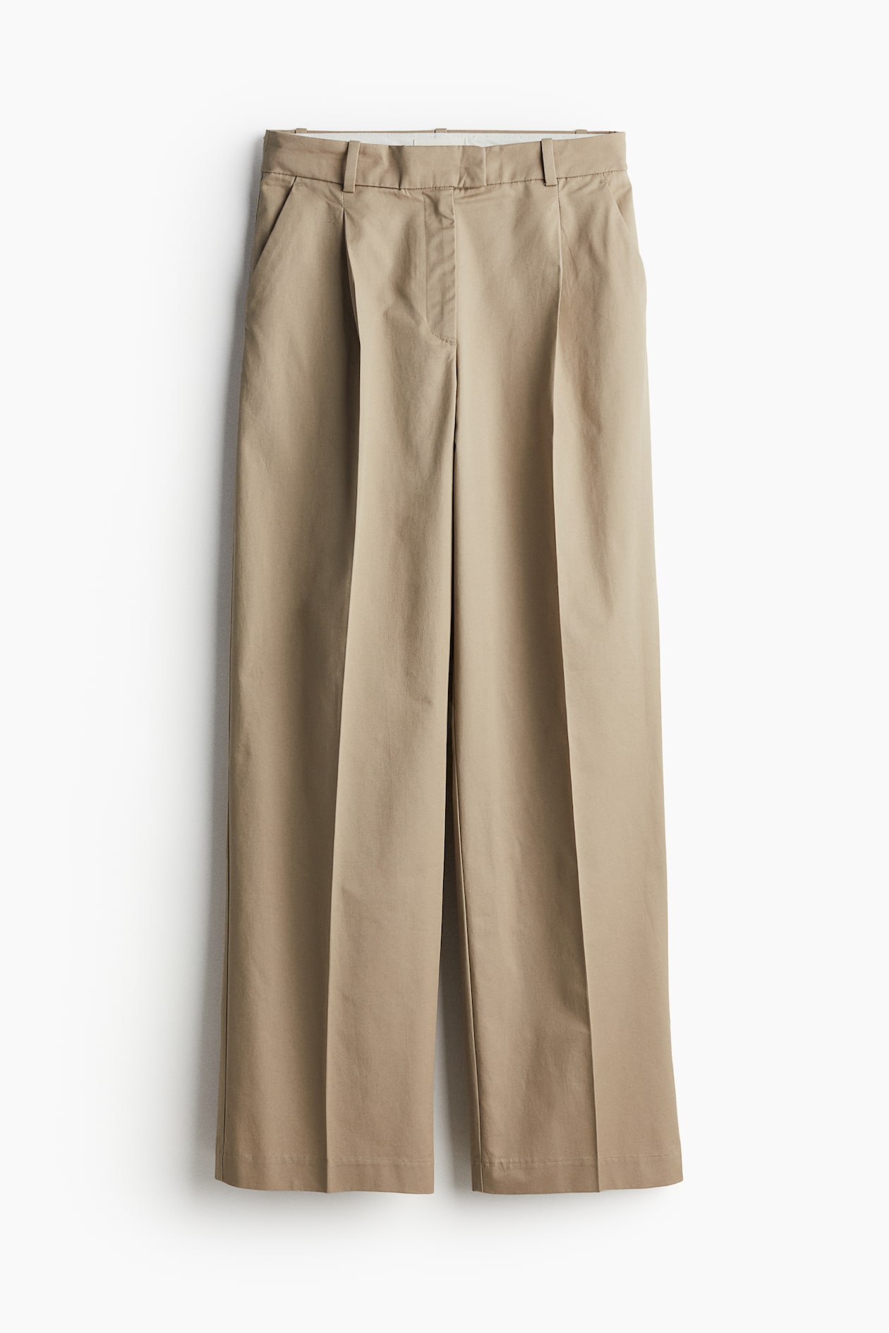Women's Beige Crease-leg chinos | H&M IN