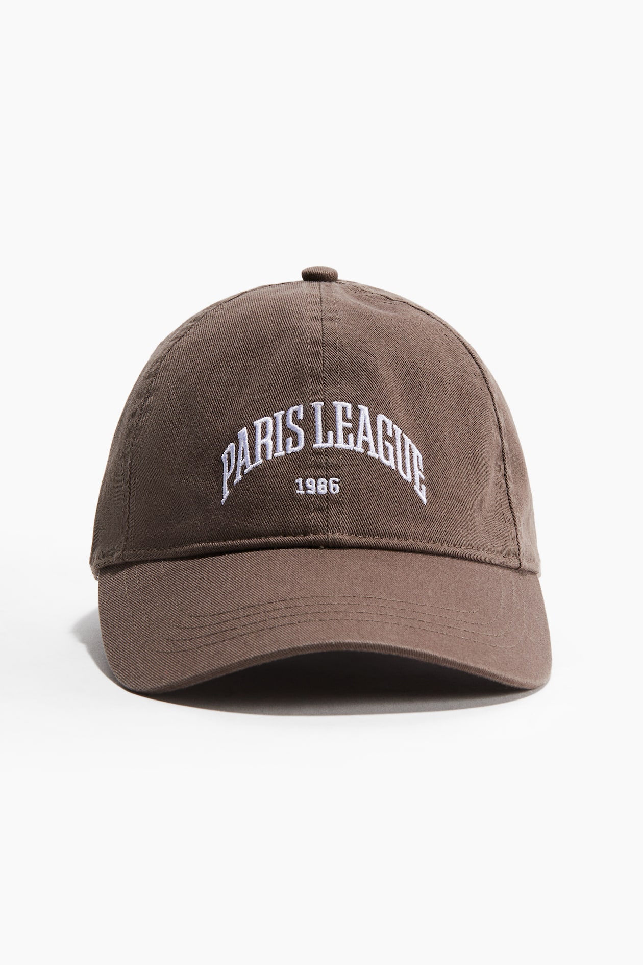Women's Dark mole/Paris Motif-detail cotton cap | H&M GB