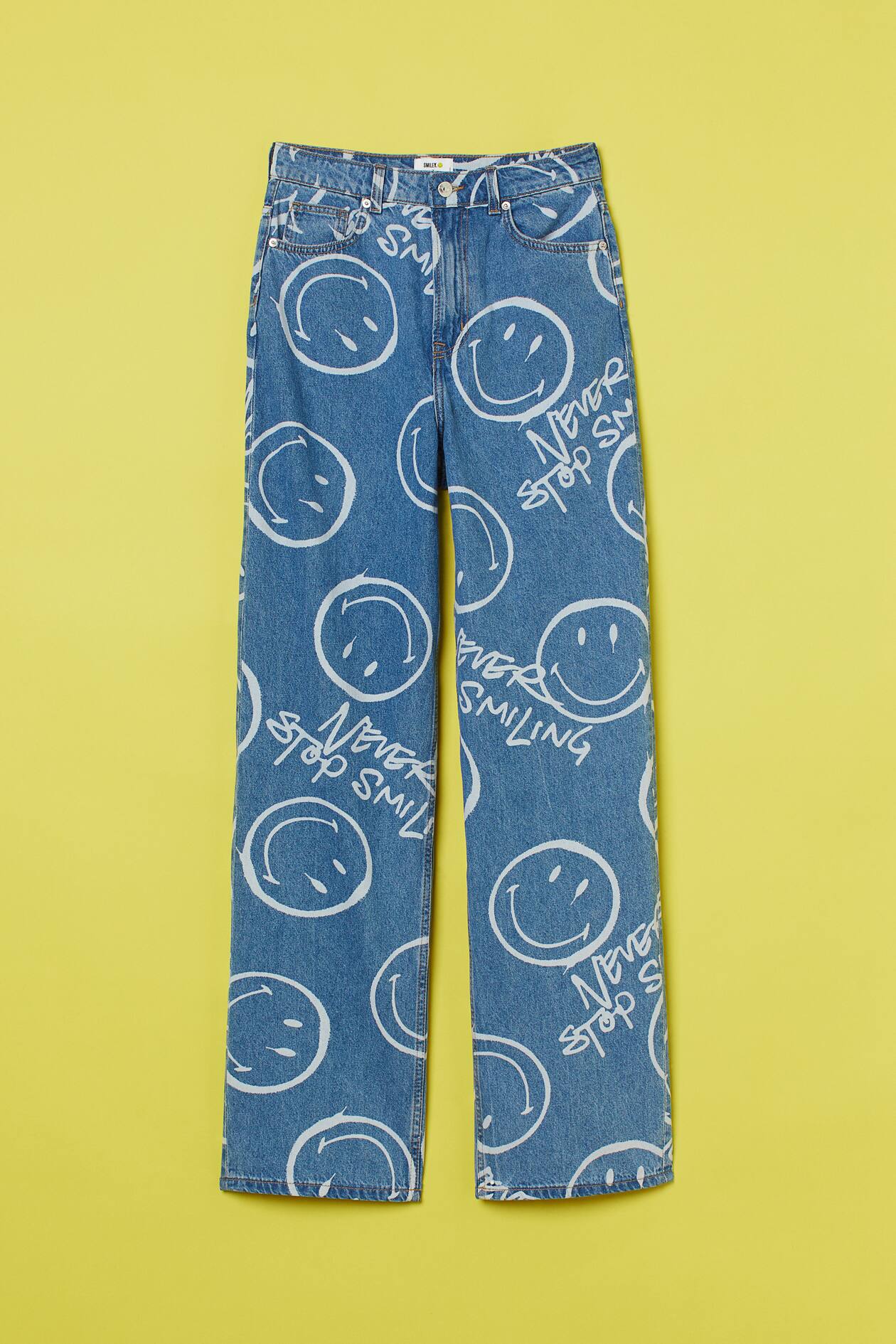 Loose High Jeans - Azul denim/Smiley® - MUJER | H&M ES