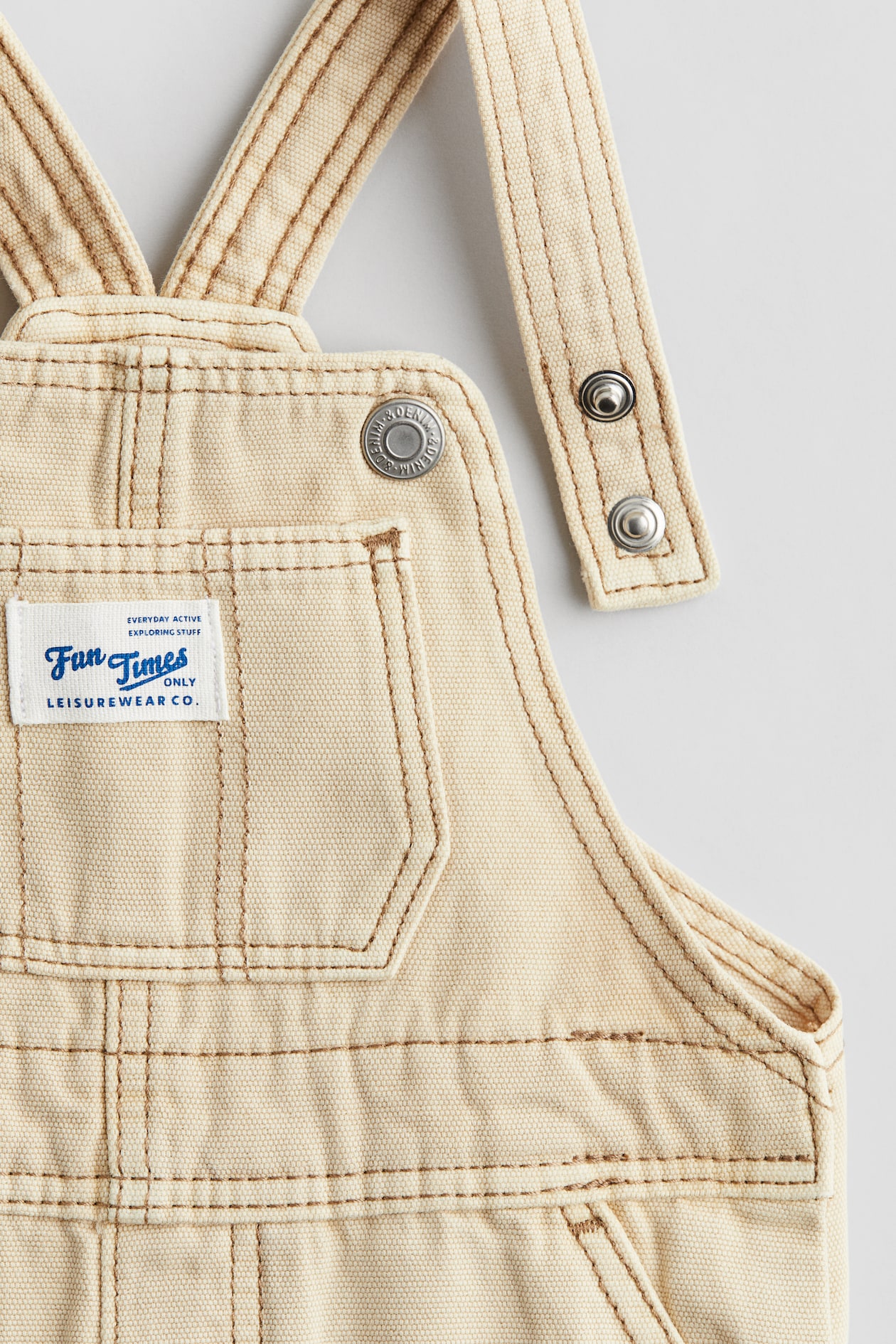 Cotton Canvas Overalls - Beige - Kids | H&M US