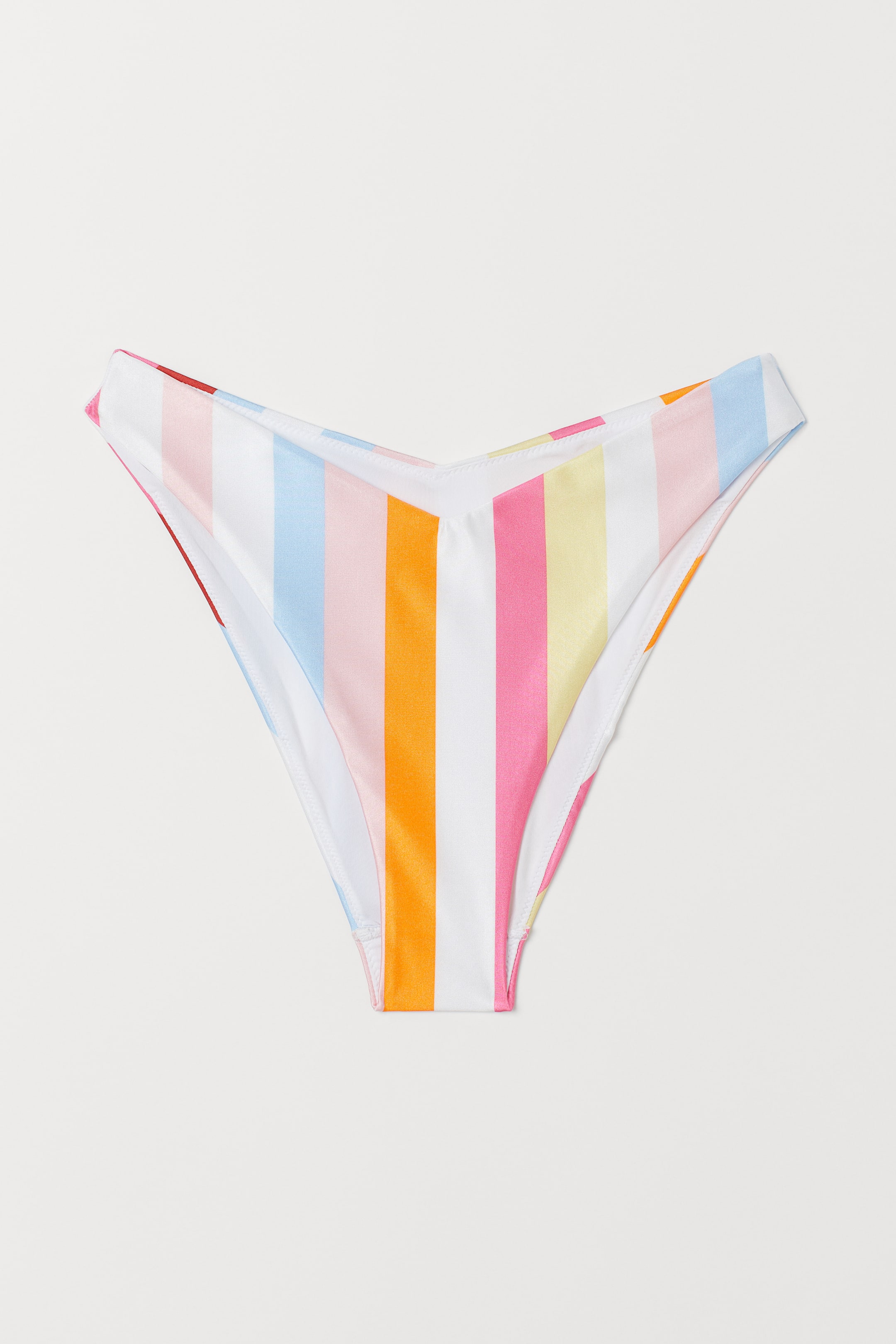 V-cut Bikini Bottoms - Light pink/multistriped - Ladies | H&M CA