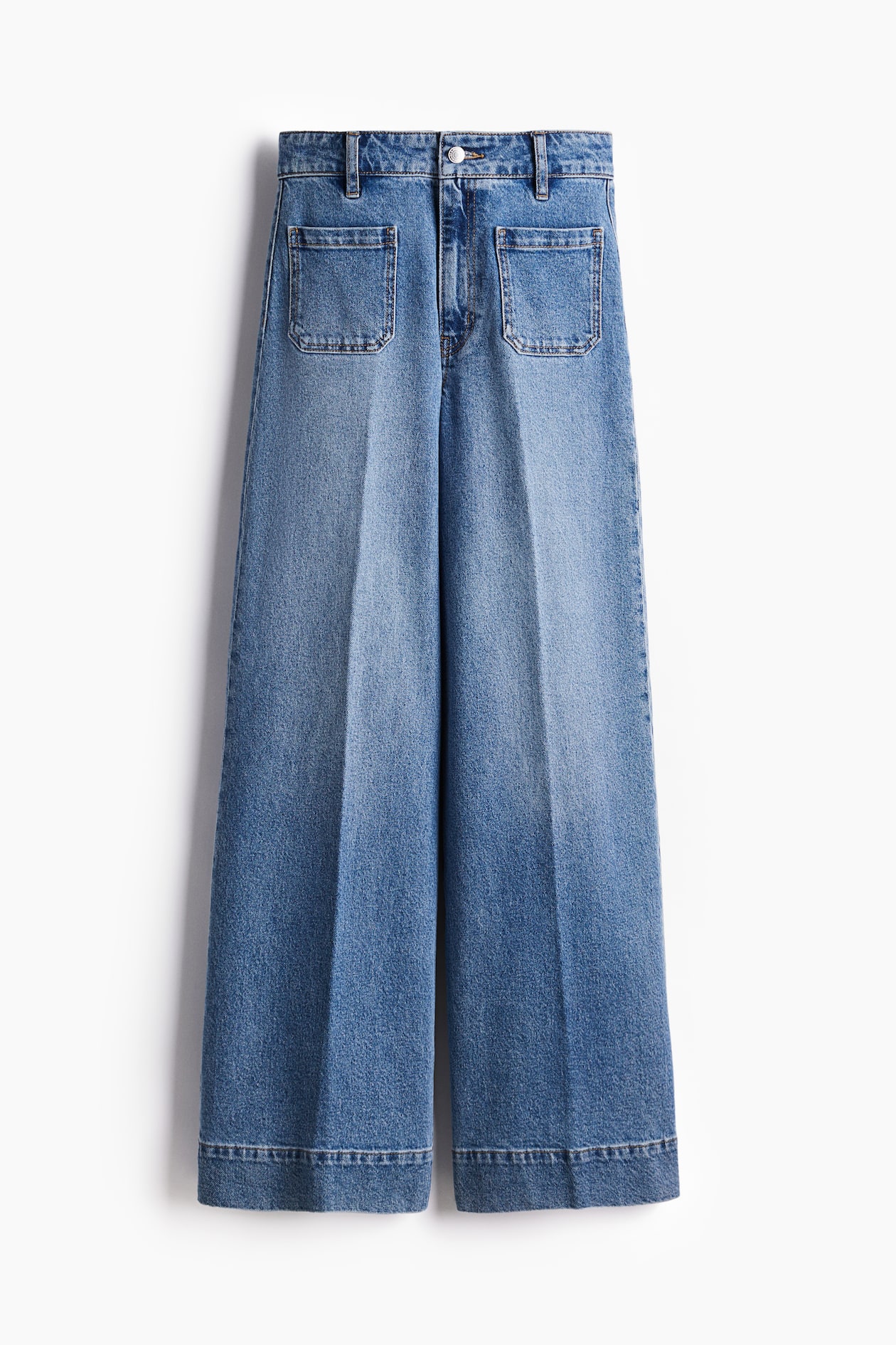 Wide High Jeans - Light denim blue - Ladies | H&M US