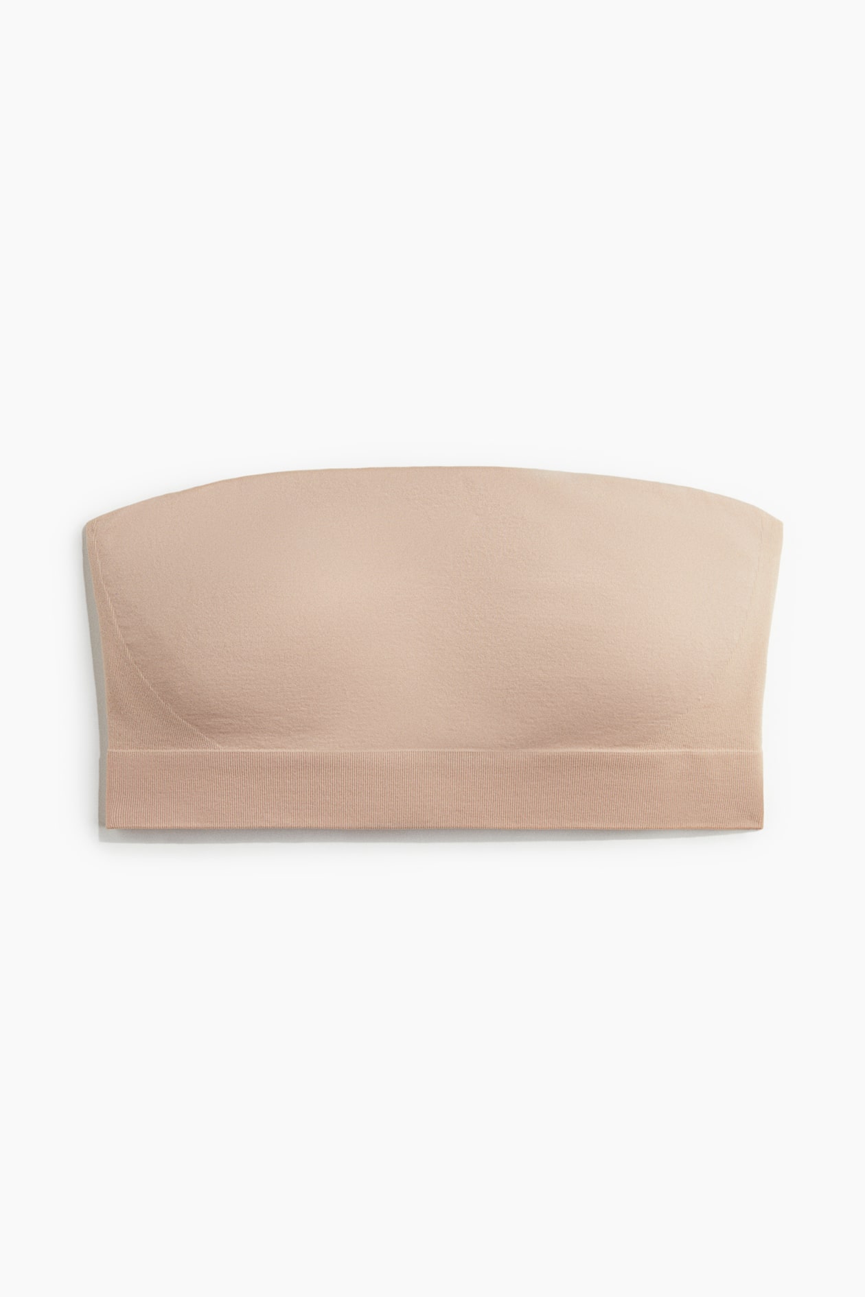Women's Beige Seamless Padded Bandeau Bra | H&M US