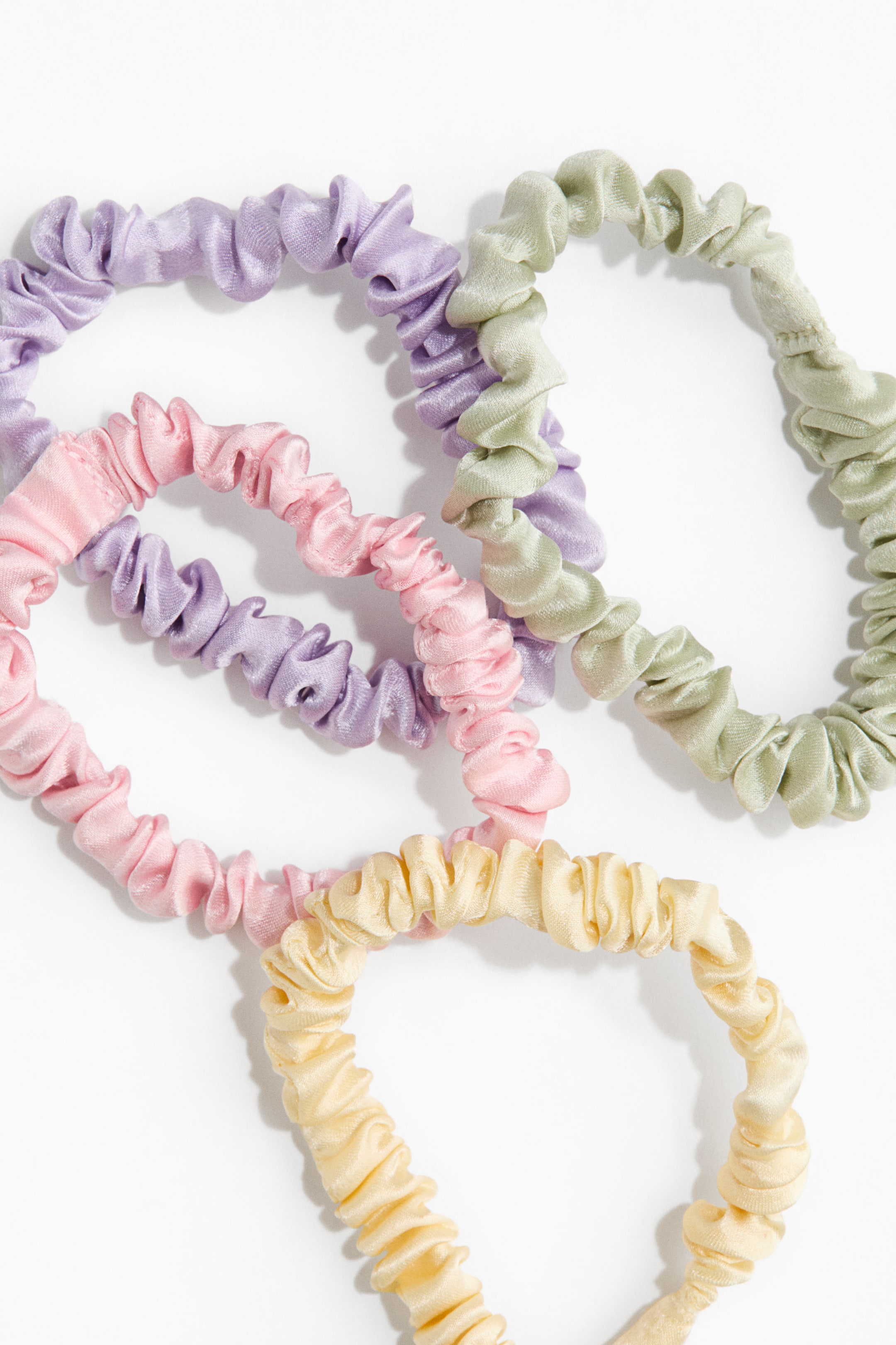 Women's Light purple/light pink 4-pack Silk Scrunchies | H&M PH