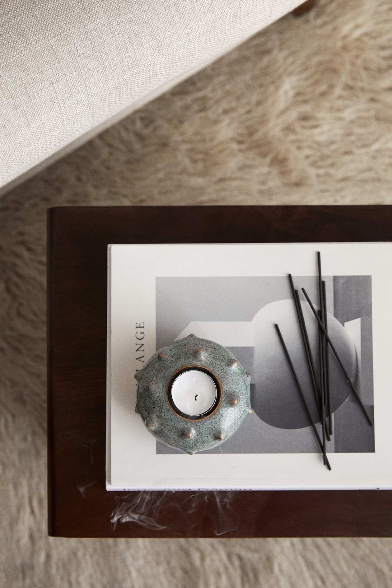 Turquoise Stoneware candlestick at H&M Home | H&M GB