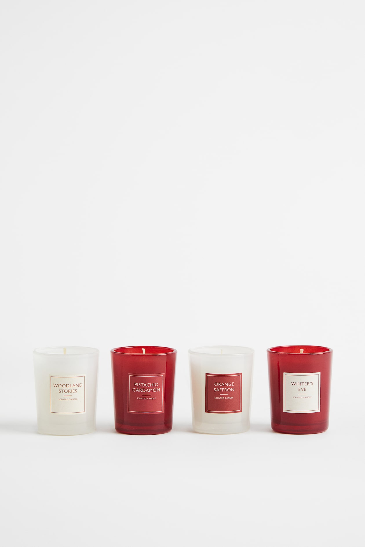 Gift-boxed 4-pack Scented Candles - Red/white - Home All | H&M US
