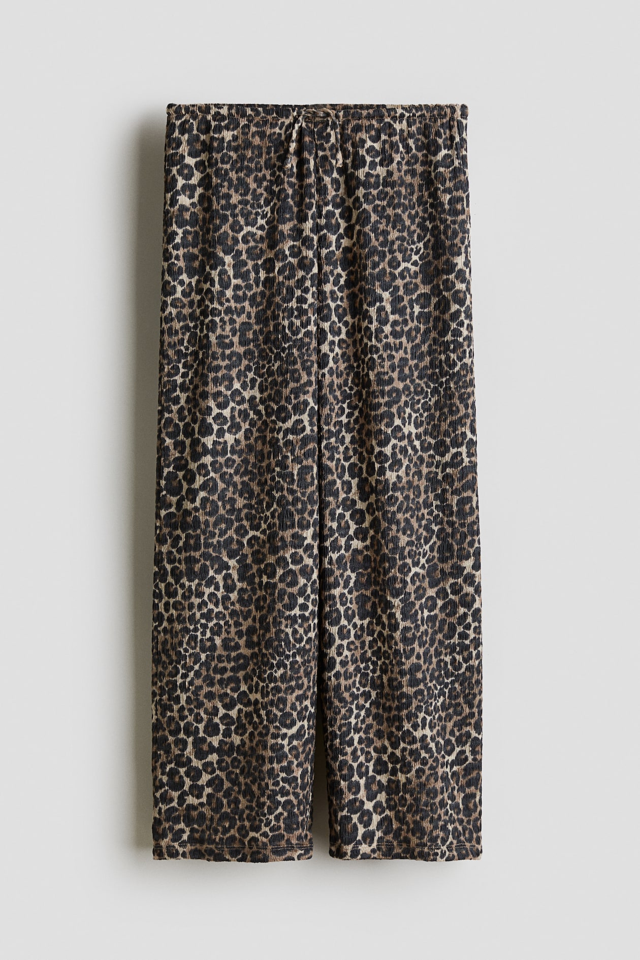 Beige/leopard print Textured Jersey Pants for kids | H&M US