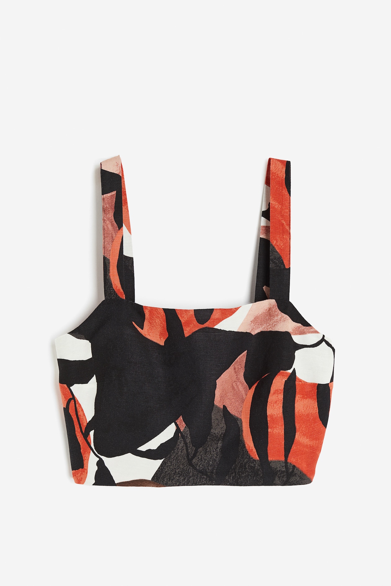 Cropped top - Black/Patterned - Ladies | H&M IN