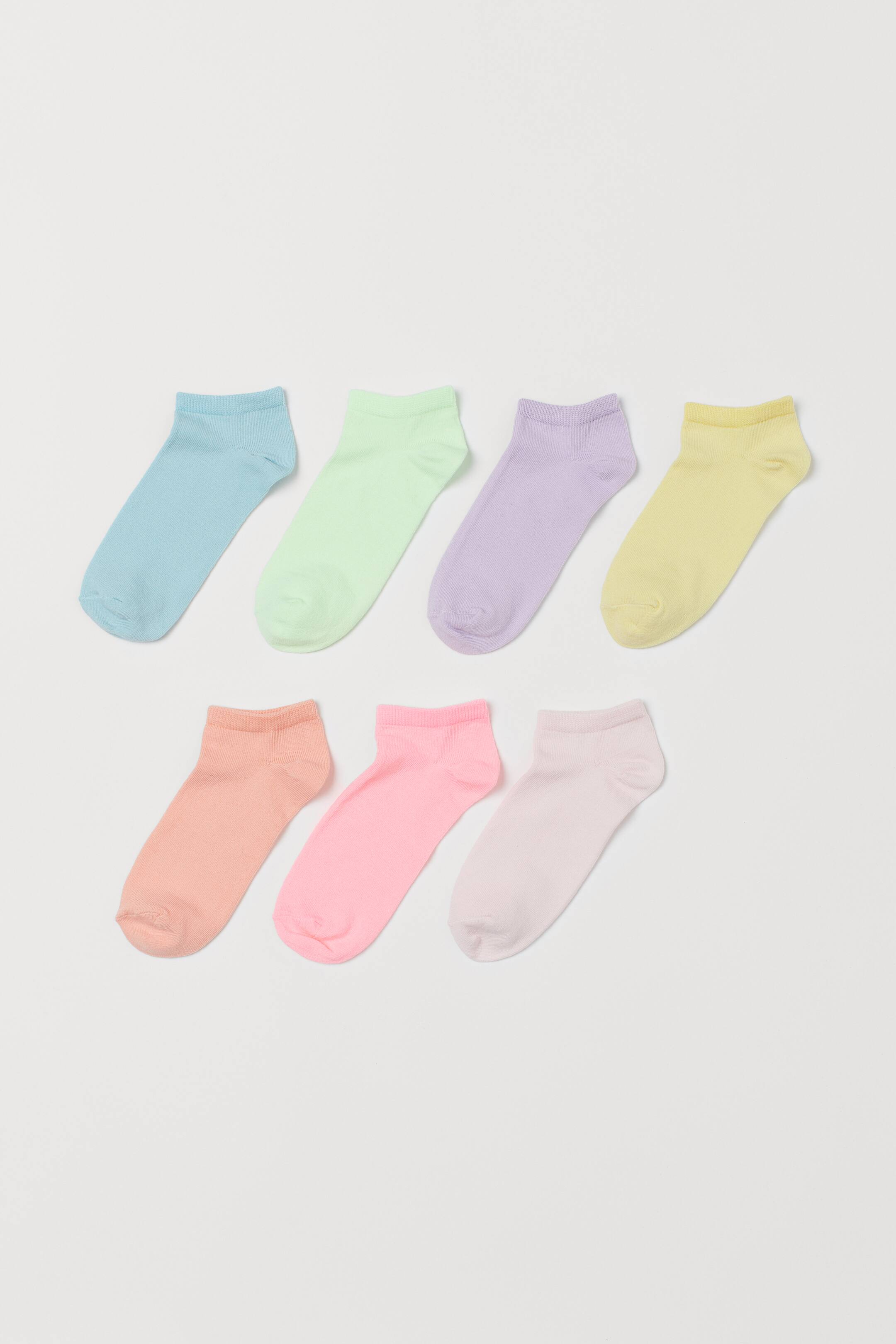 7-pack trainer socks - Light yellow/Multicoloured - Kids | H&M HK