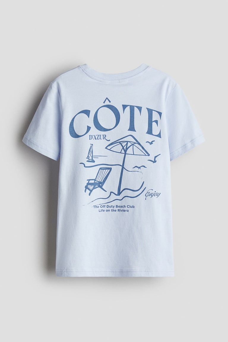 Light blue/Enjoy Printed T-Shirt for kids | H&M CA