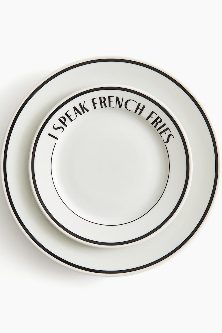 White/French Fries Medium-Sized Porcelain Plate at H&M Home | H&M CA
