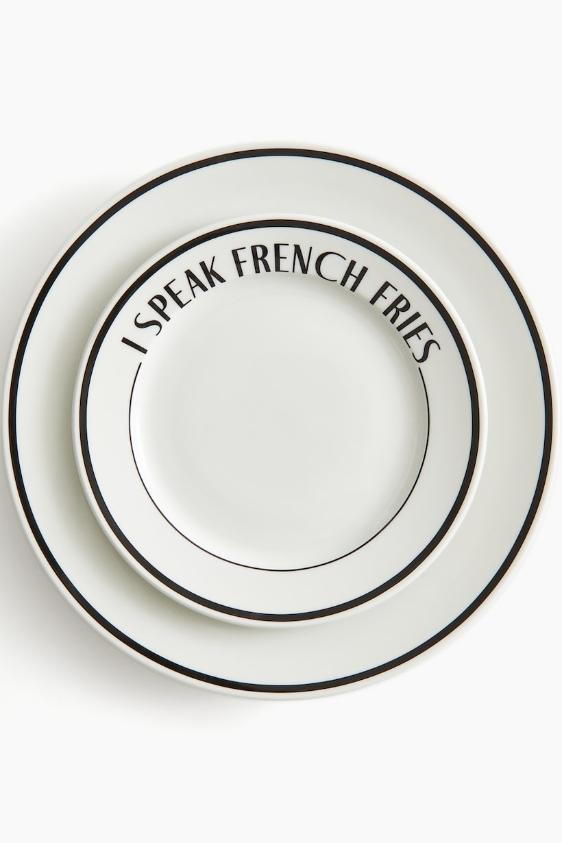 White/French Fries Medium-Sized Porcelain Plate at H&M Home | H&M CA