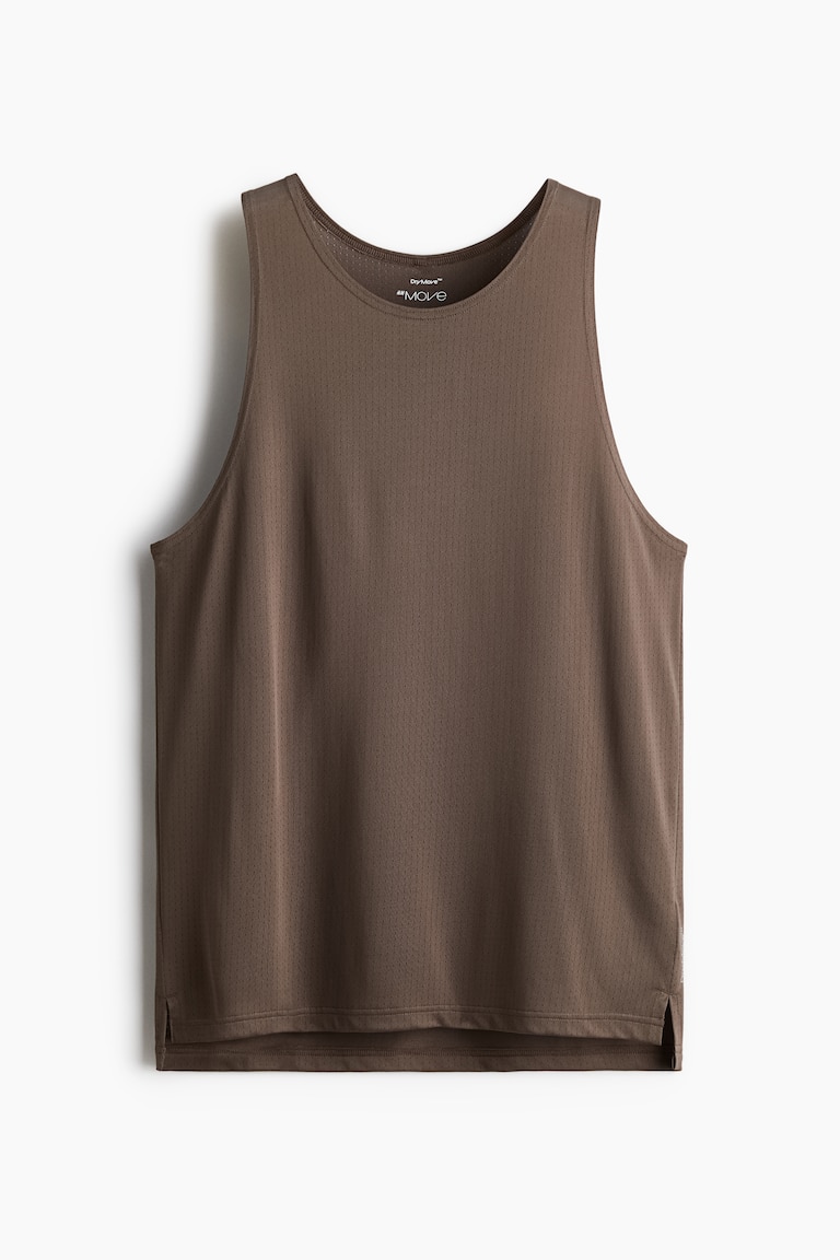 Regular-Fit Sports Tank Top with DryMove™ - Brown - Men | H&M US