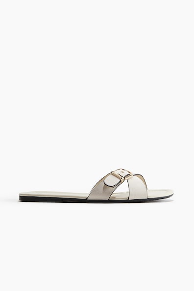 Women's Cream Crossover-Strap Sandals | H&M US