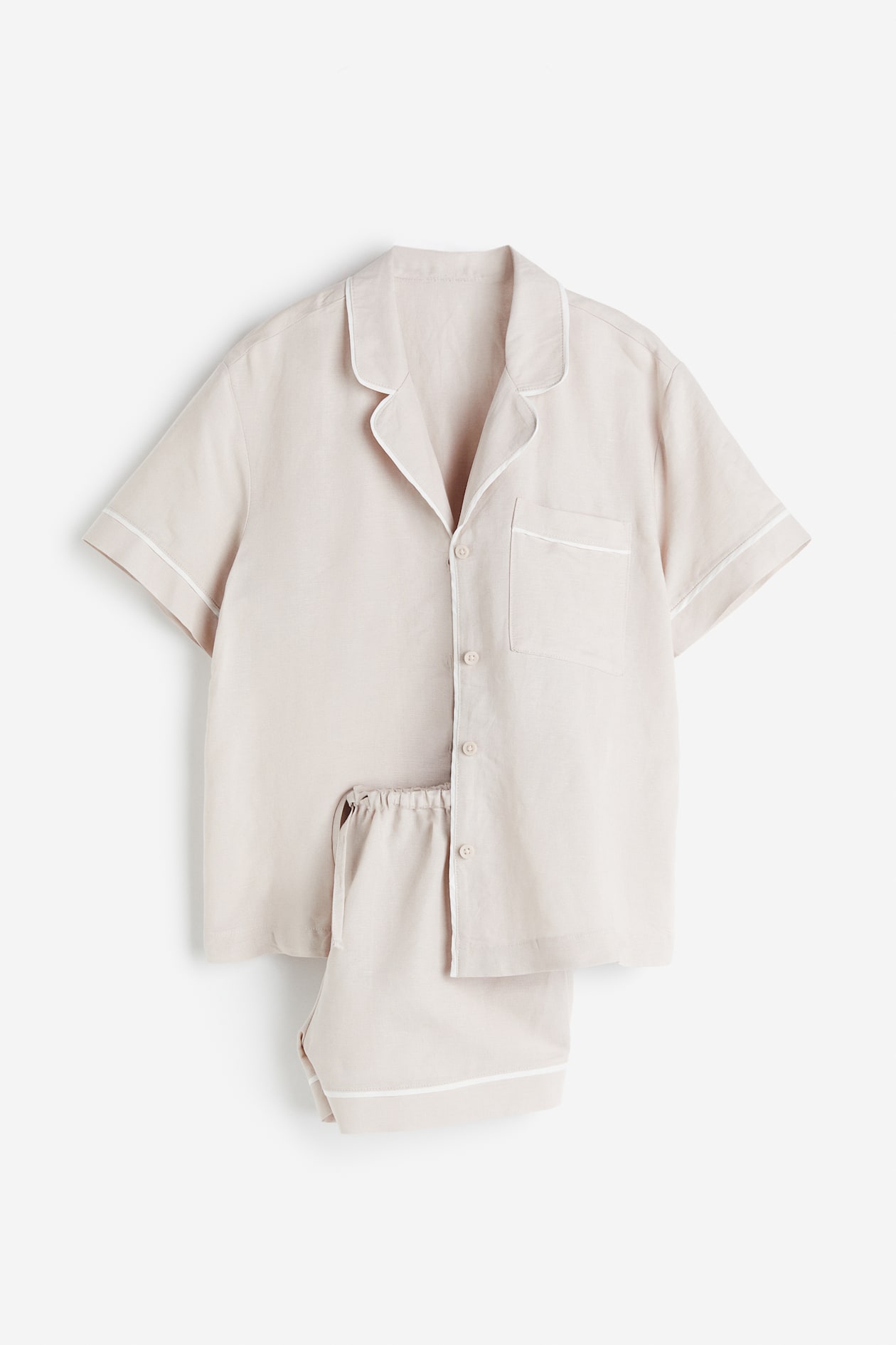 Women's Light beige Linen-blend pyjamas | H&M IN
