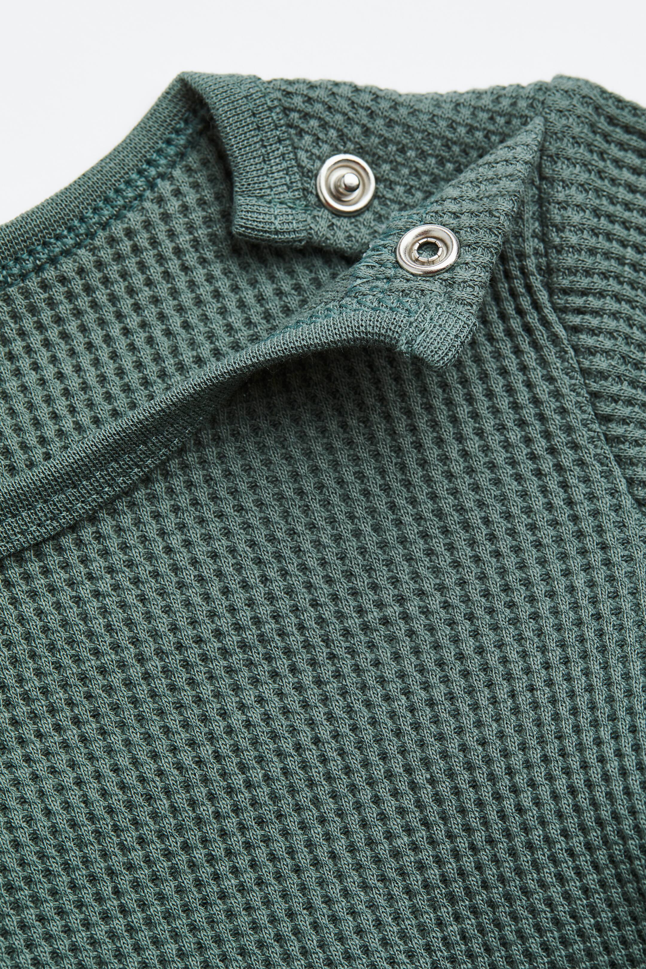 Conjunto de algodón gofrado - Verde pardo - Kids | H&M MX