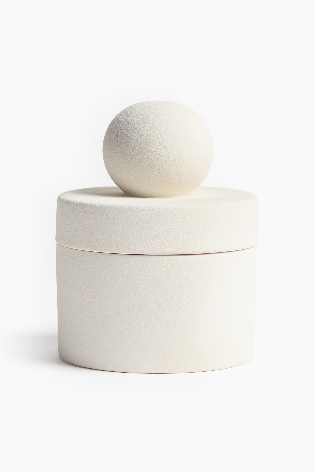Small round stoneware box - White/Matt - Home All | H&M GB