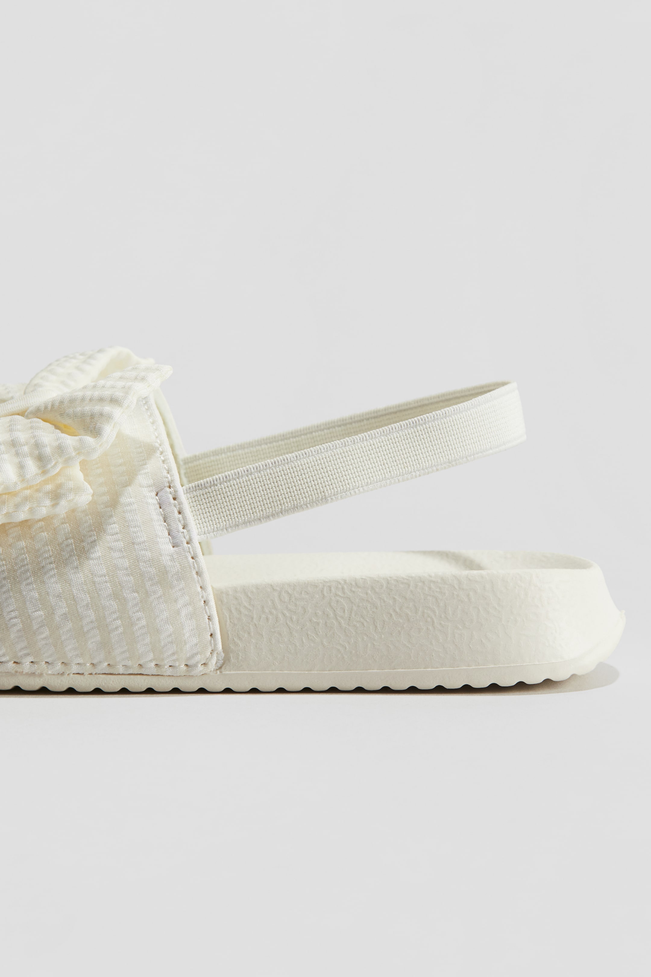 Bow-Detail Pool Slide Shoes - White - Kids | H&M US