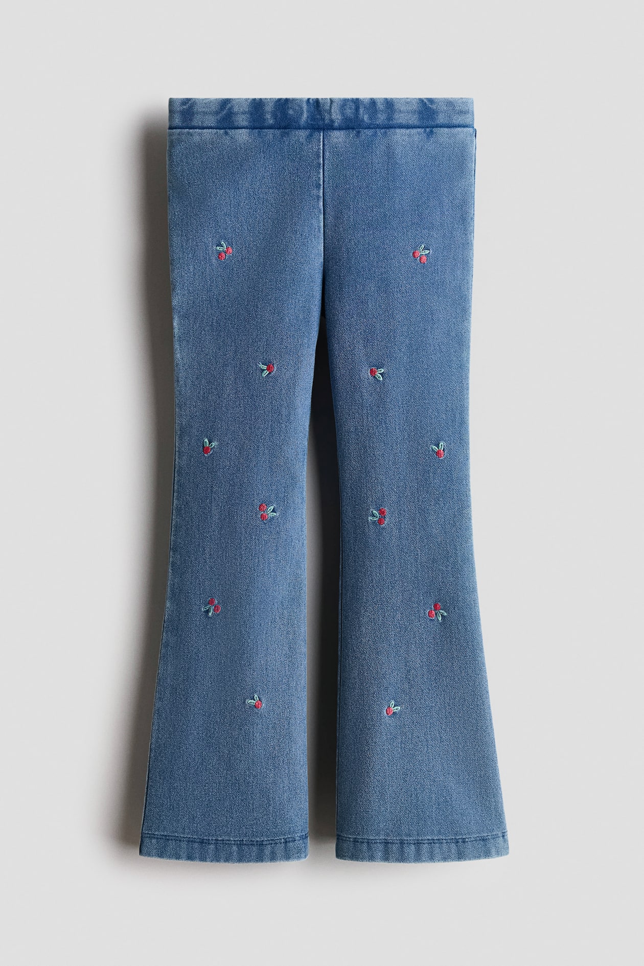 Denim blue/berries Flared Jeggings for kids | H&M US