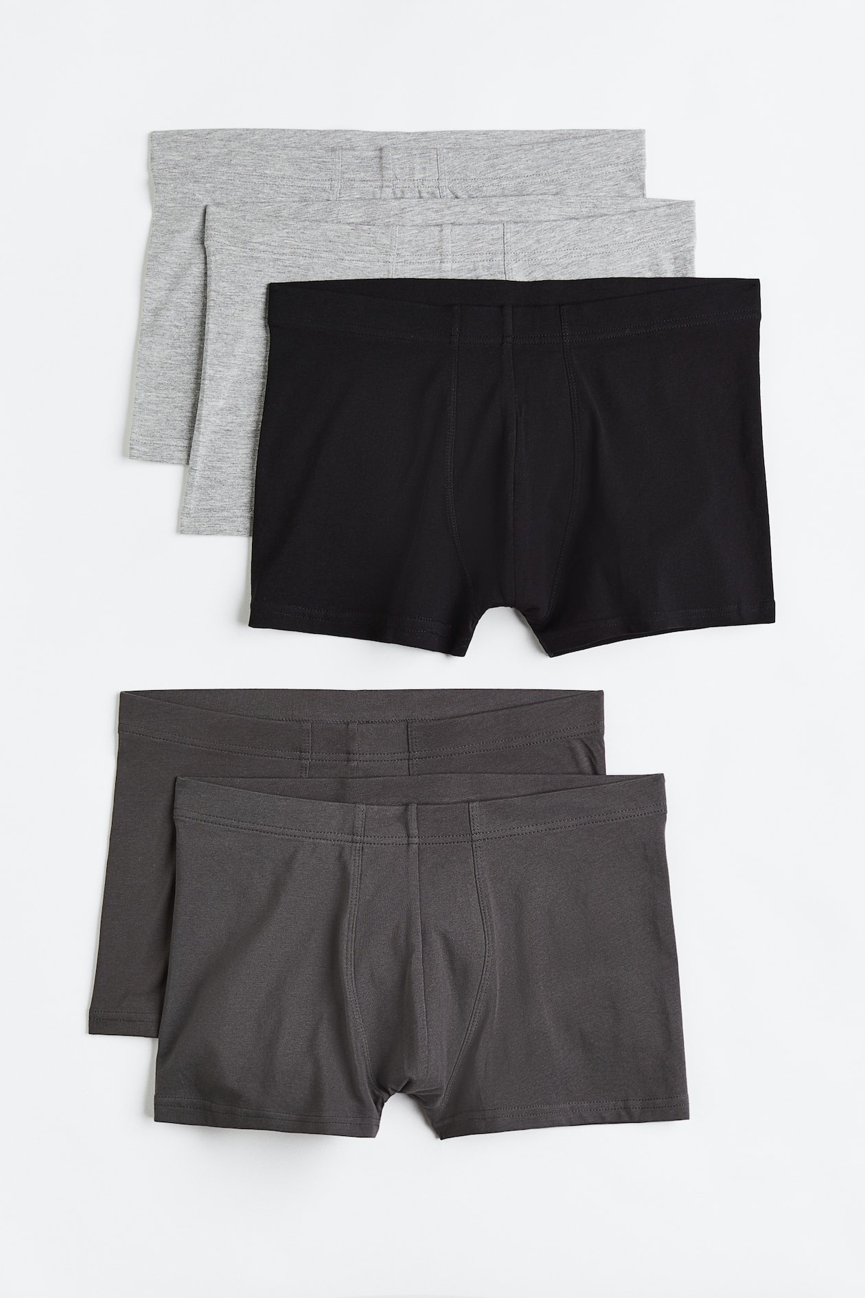Men’s Grey/Black 5-pack cotton short trunks | H&M GB
