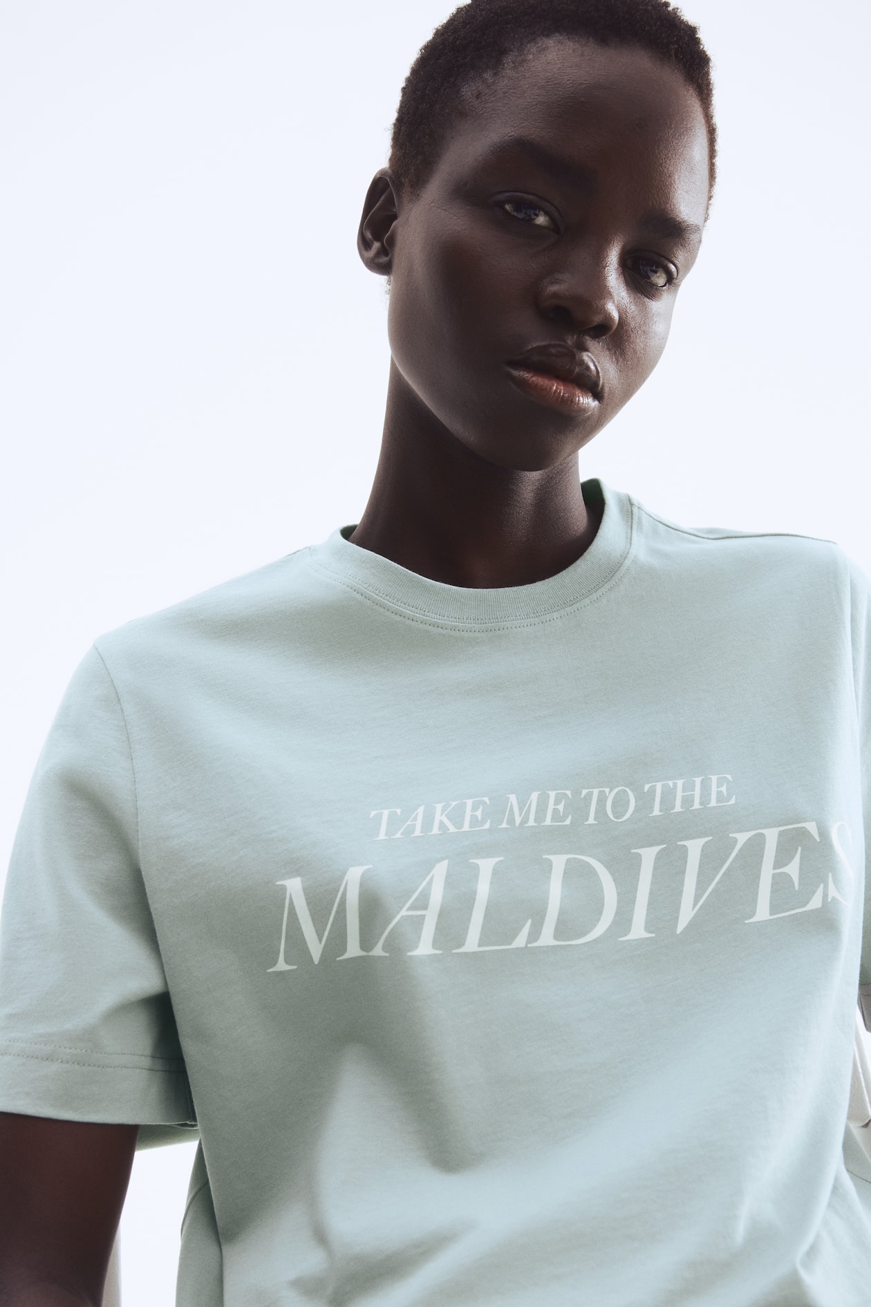 Camiseta con estampado - Turquesa claro/Maldives - MUJER | H&M ES