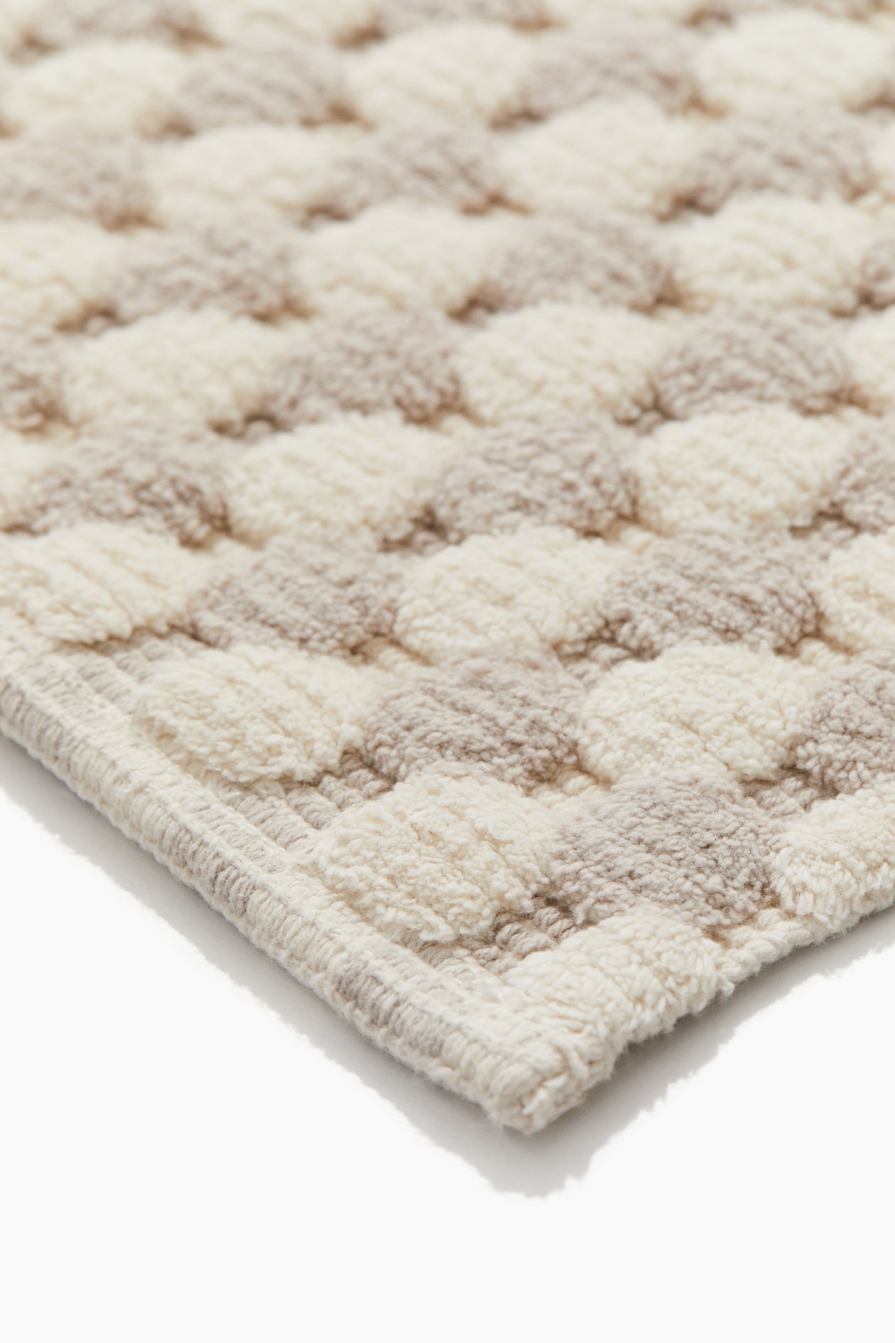 Patterned Cotton Bath Mat - Light taupe/dotted - Home All | H&M US