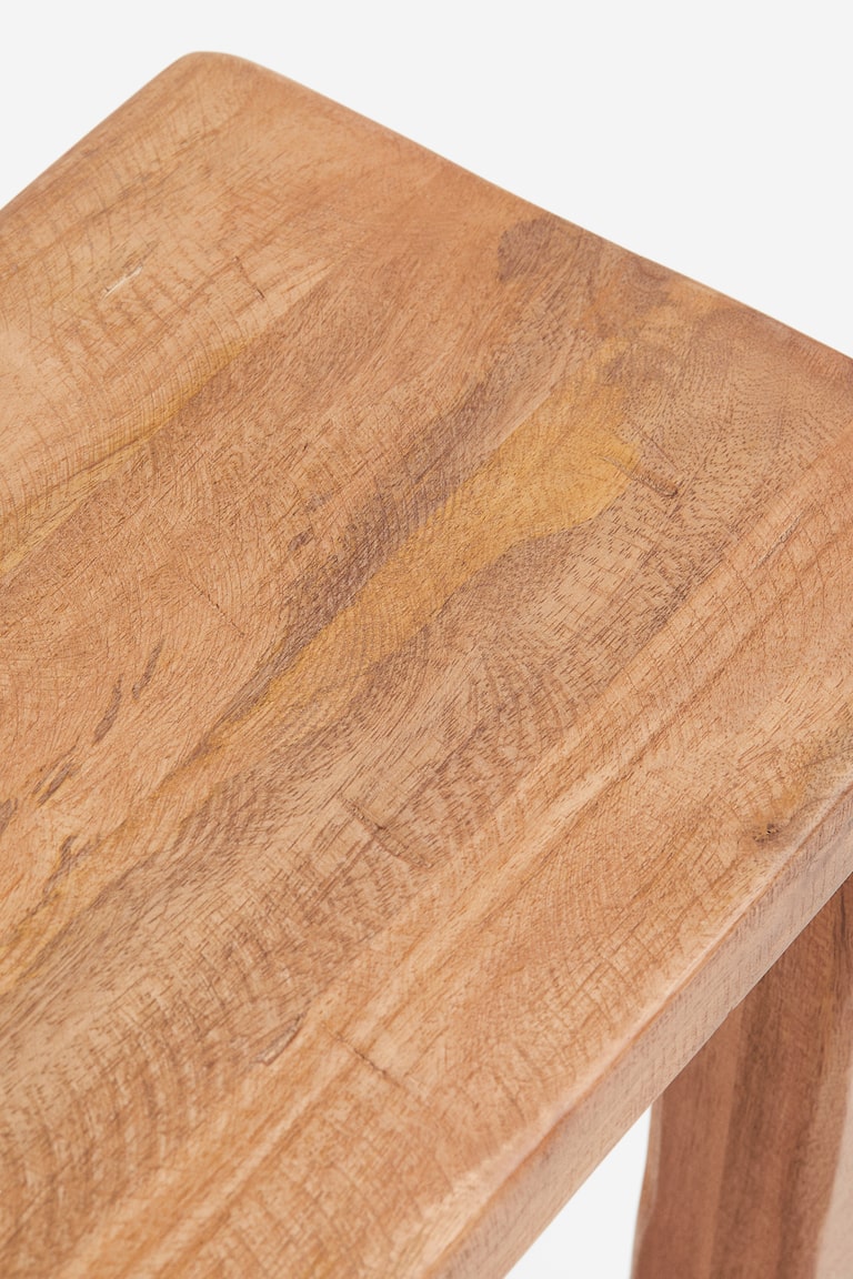 Brown Mango wood stool at H&M Home | H&M GB