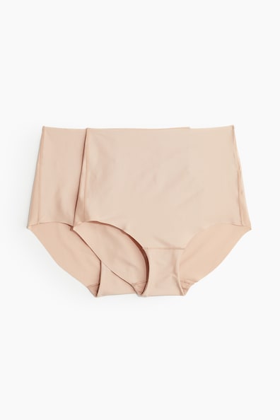 2-pack Invisible Light Shaping Briefs - Beige - Ladies | H&M US