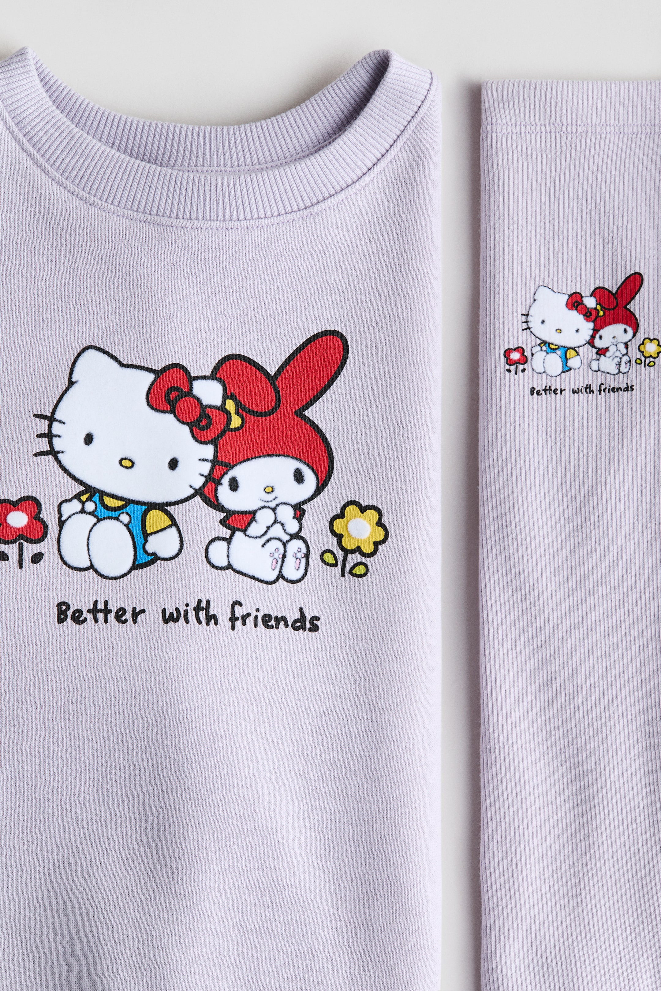 2件組圖案套裝 - 淺紫色/Hello Kitty - Kids | H&M