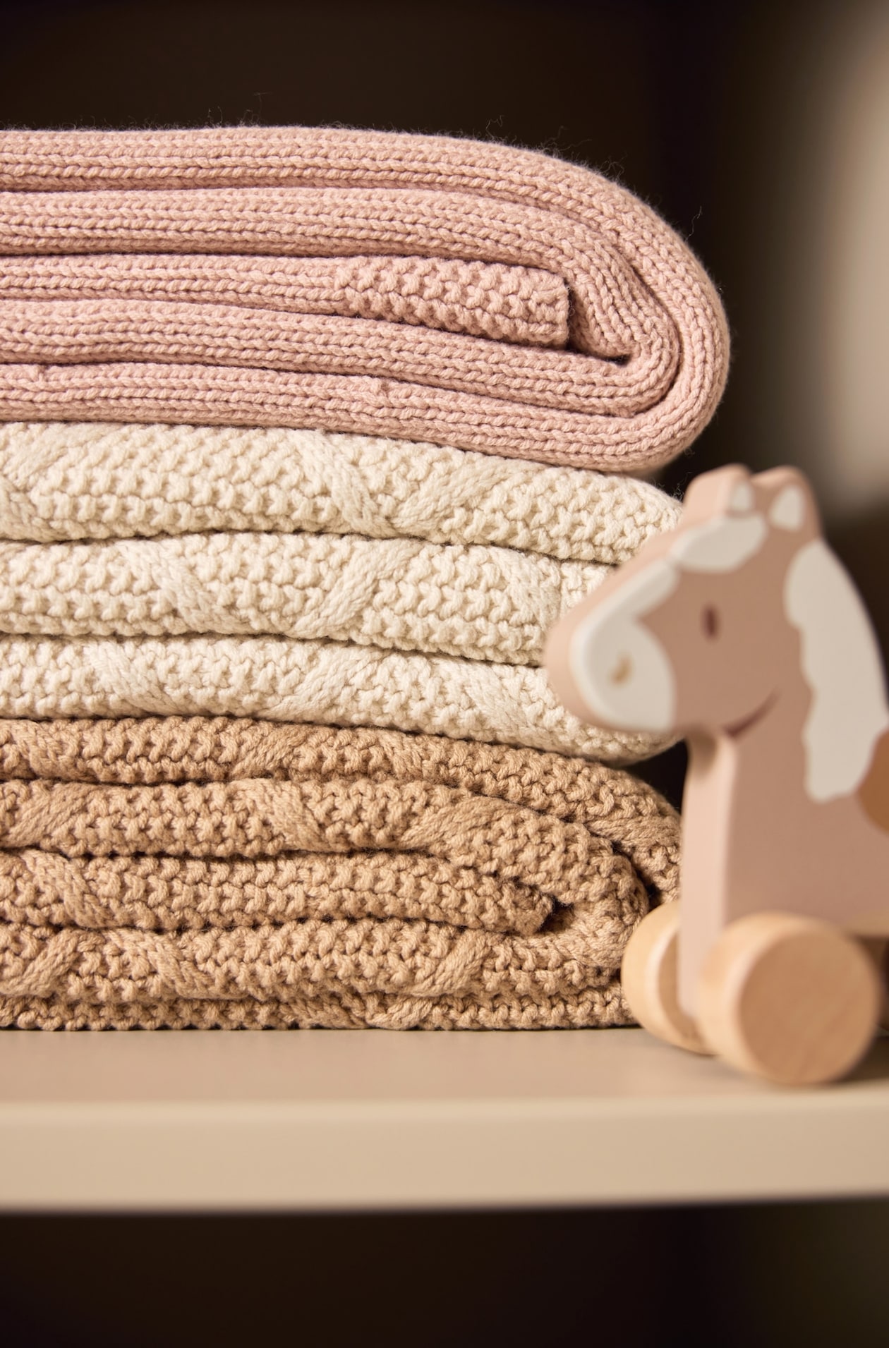 Couverture 75x100cm - Box Knit - Check Knit/biscuit - Jollein - Home All | H&M FR