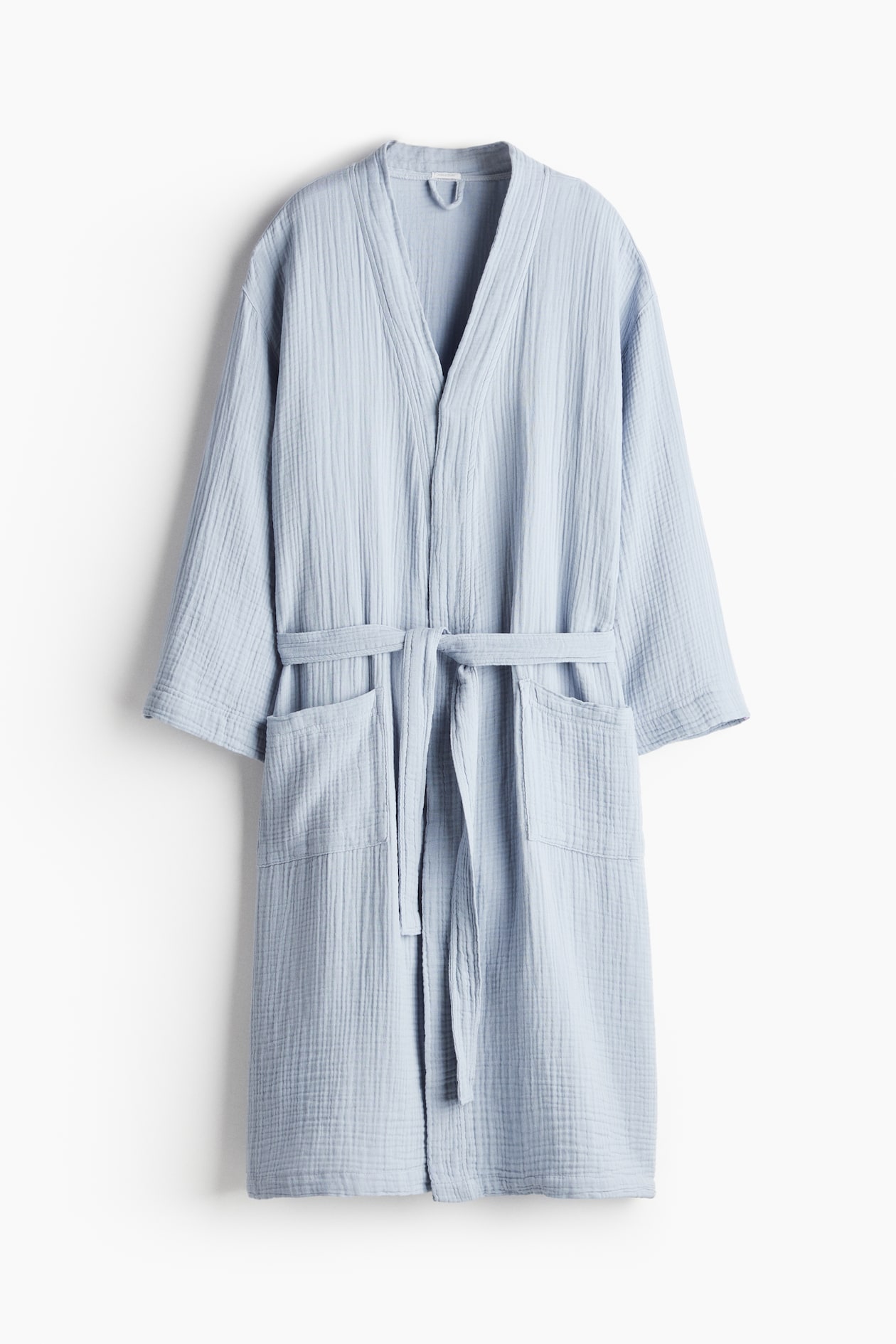 Muslin Bathrobe - Light blue - Home All | H&M US