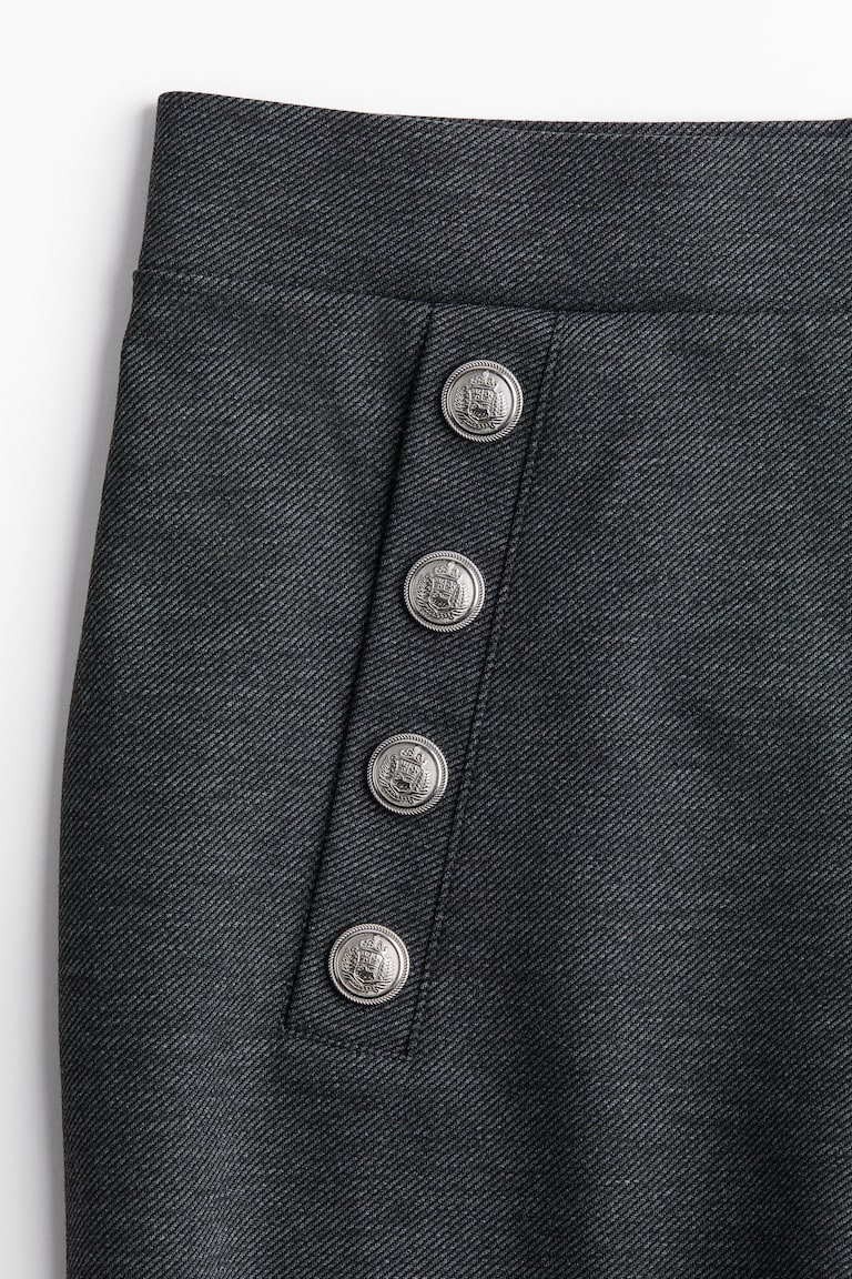 Button-front Pants - Dark gray - Ladies | H&M CA