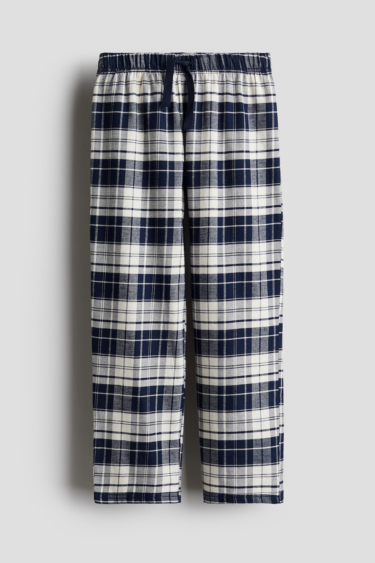 Pyjamasbyxa i bomull - Blå/Rutig - BARN | H&M SE